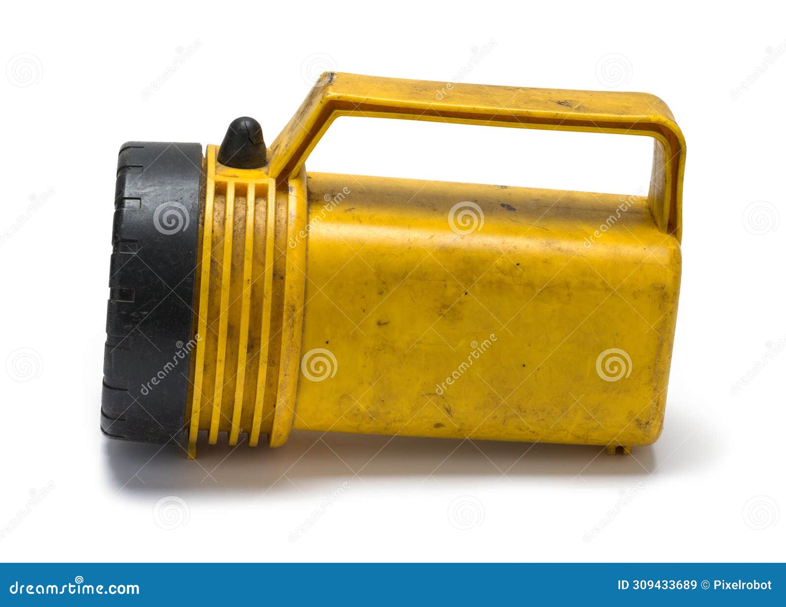 Old Flashlight Side View stock image. Image of camping - 309433689