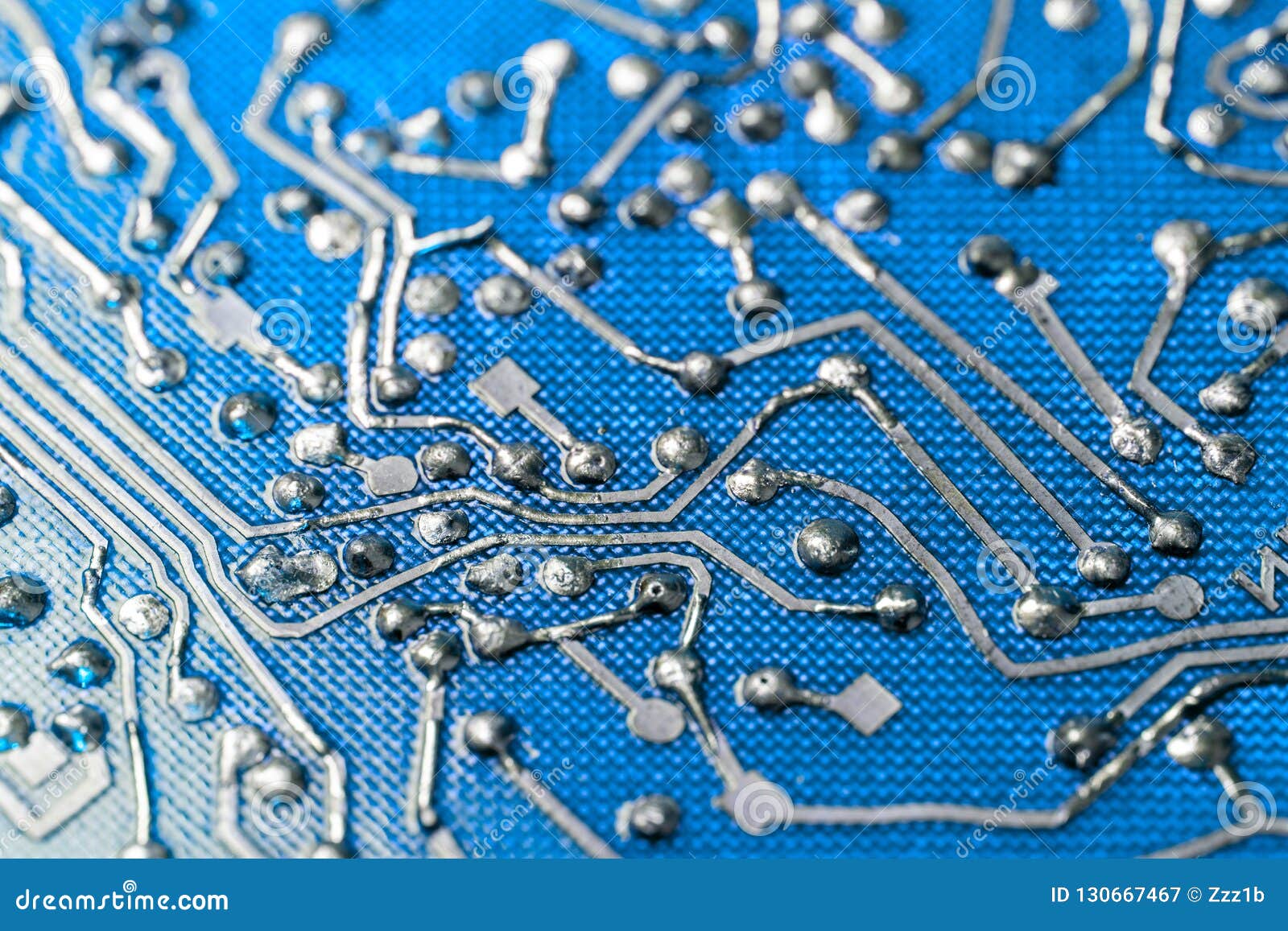 Old Flat Bare Fiberglass Pcb without Components with Selective F Stock ...