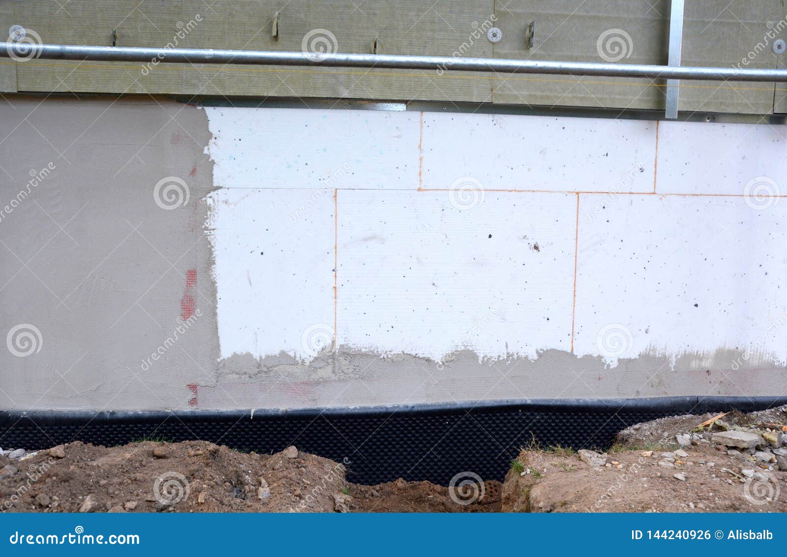 Old Flat House Wall Insulating with Polystyrene Stock Photo - Image of ...
