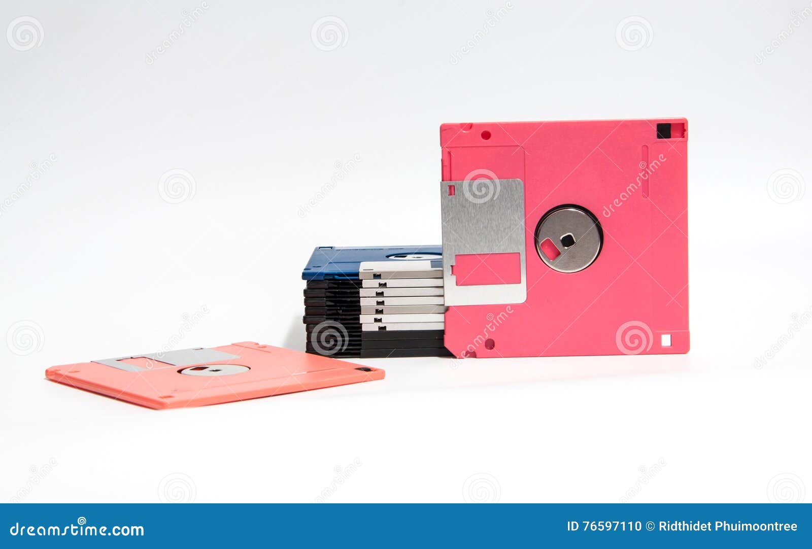 Old Floppy Disk Put on White Background. Stock Photo - Image of ...