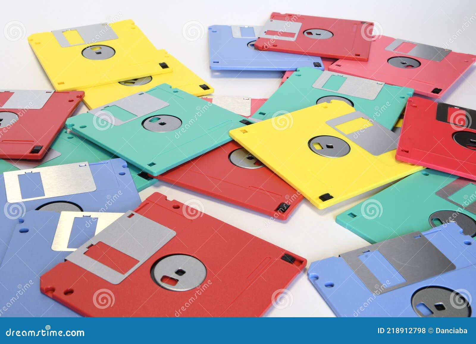 Old Floppy Diskettes Isolated on White Stock Photo - Image of blank ...