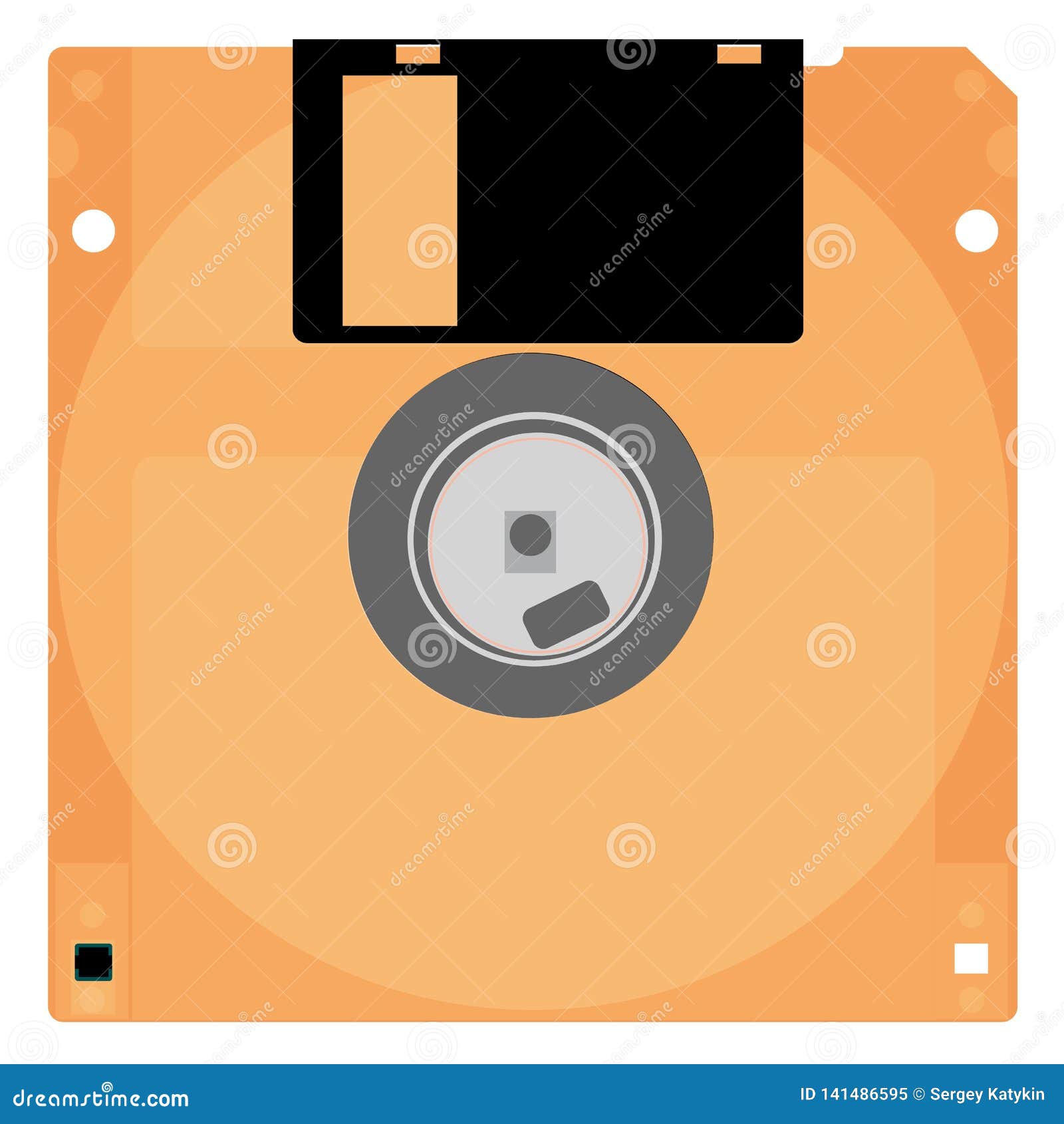 Old Floppy. Outdated Computer Technology Stock Vector - Illustration of ...