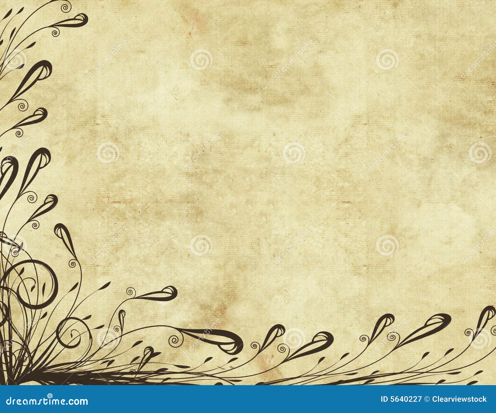 Old floral parchment stock vector. Illustration of decorative - 5640227