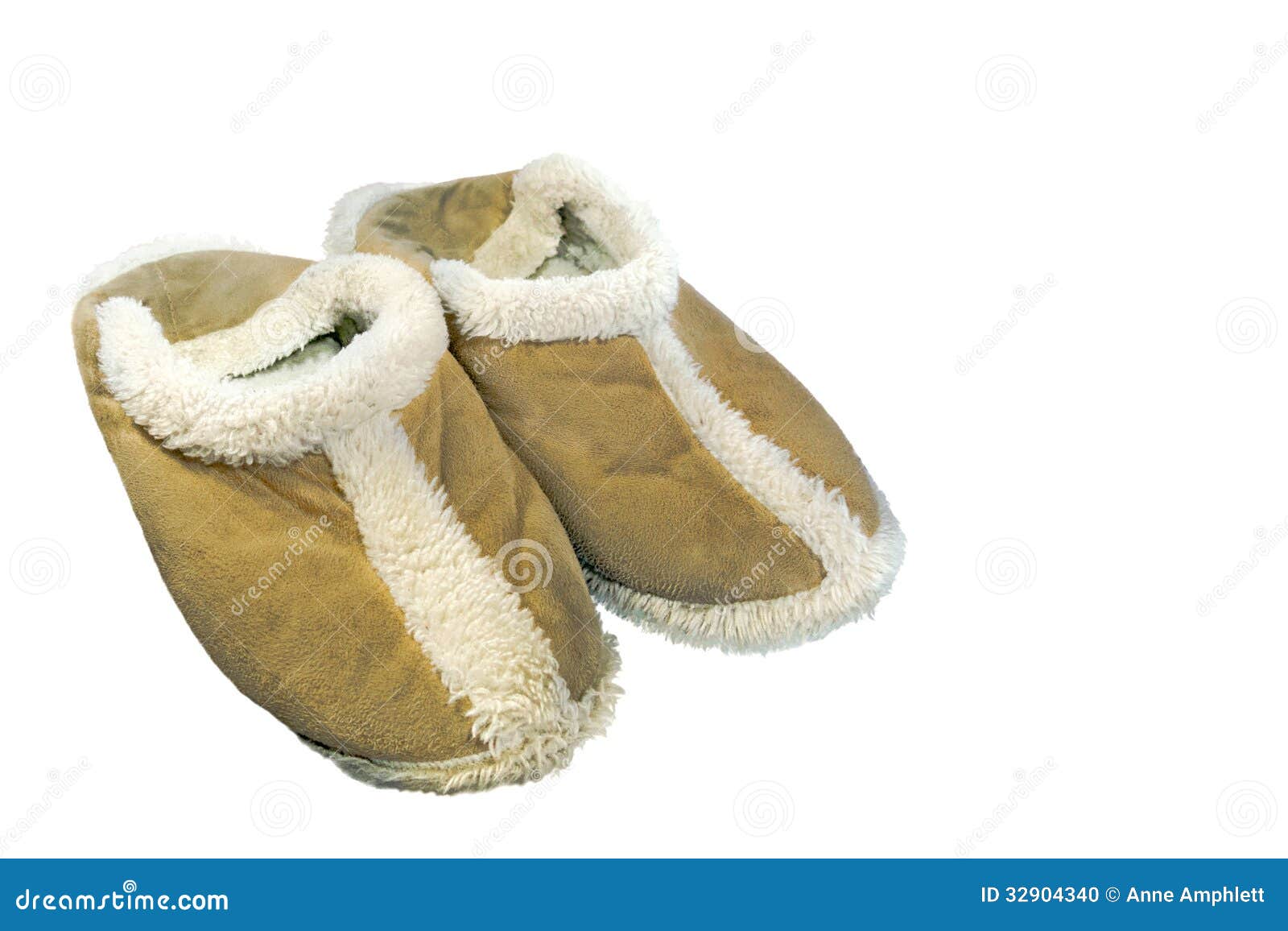 Old fluffy slippers stock photo. Image of domestic, footwear - 32904340