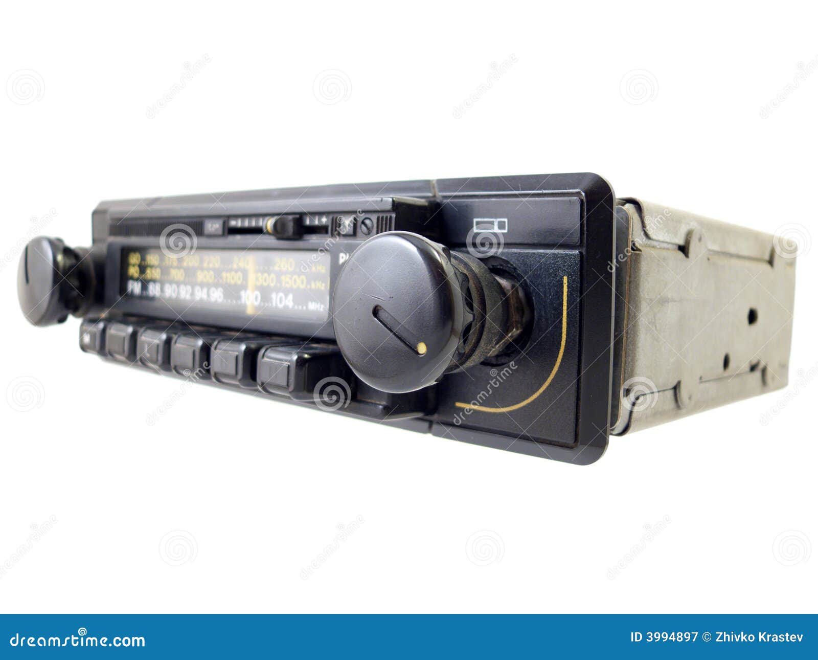 Old FM Radio stock image. Image of button, radio, metal - 3994897
