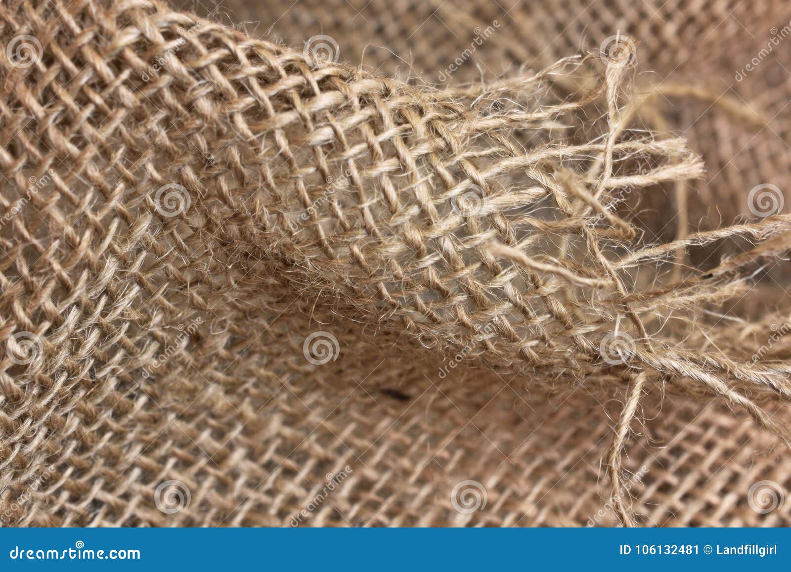 Old Folded Burlap Fabric stock image. Image of linen - 106132481