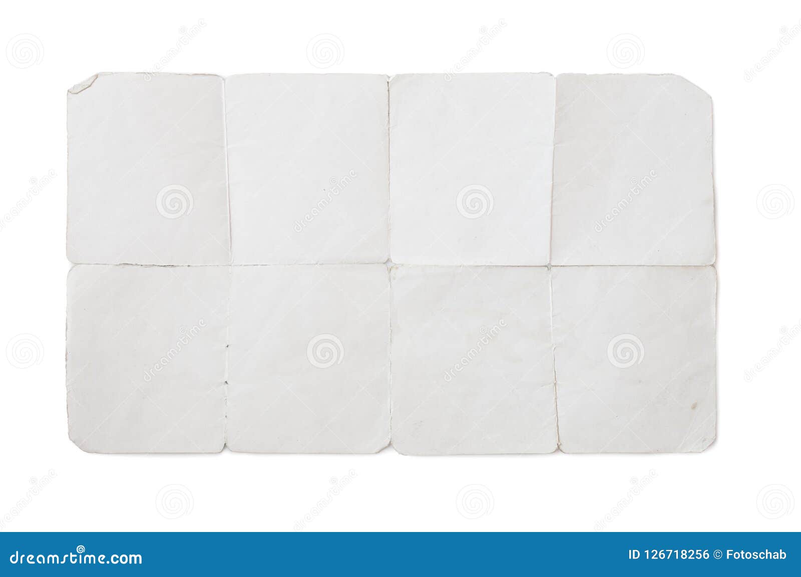 Old Folded Paper with Clipping Path Included Stock Photo - Image of ...