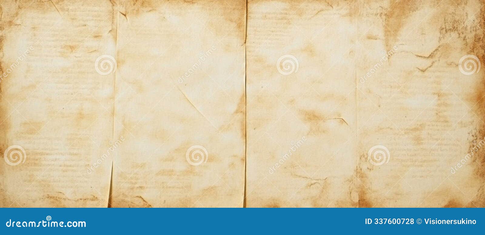 Old, Folded, and Worn Paper Texture with Brown Stains Stock ...