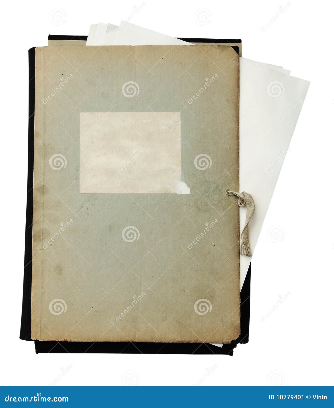 Old Folder with Stack of Papers Stock Image - Image of education ...