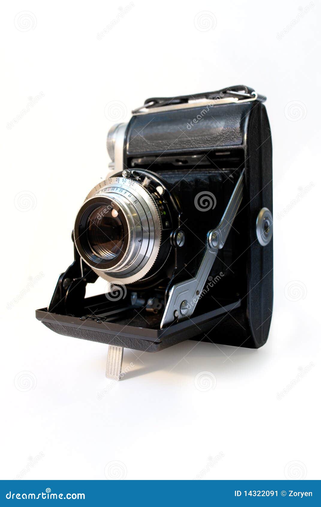 Old folding camera stock image. Image of white, vintage - 14322091