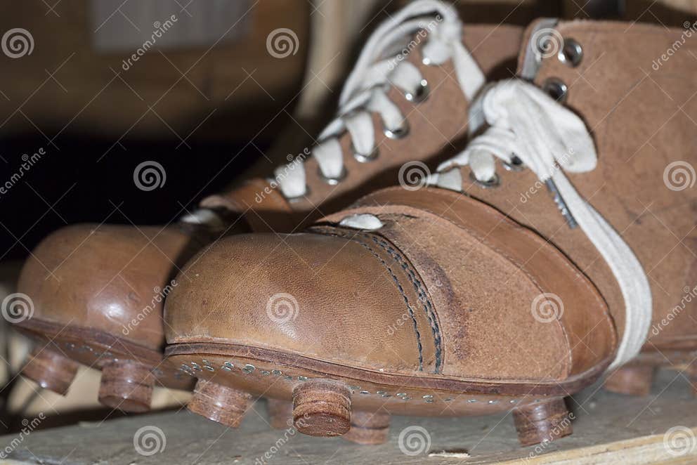 Old Football Boots from 1910 Stock Image - Image of vintage, studs ...
