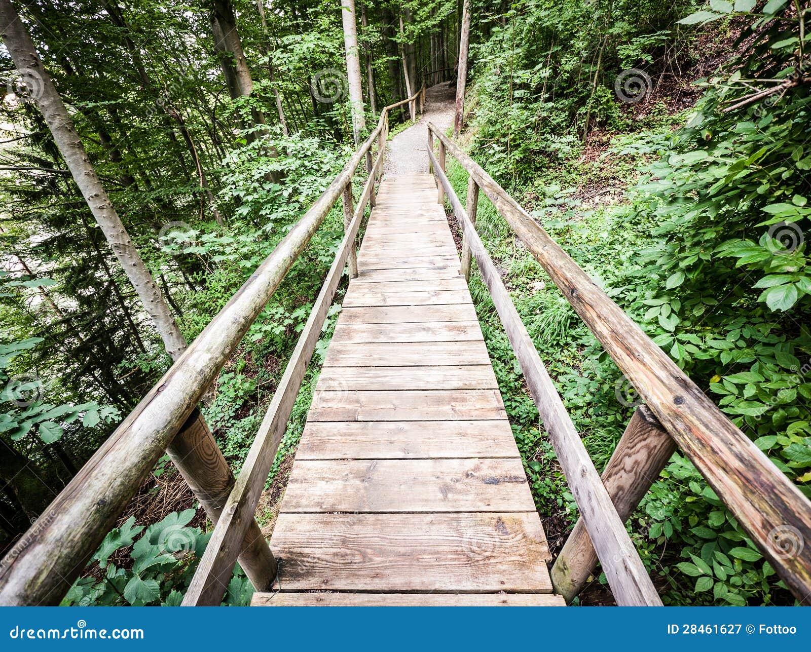 Old footbridge stock image. Image of front, railing, view - 28461627