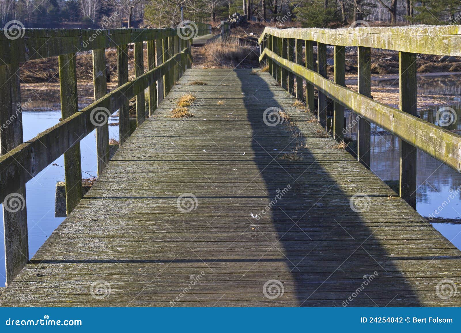 Old footbridge over water stock photo. Image of wood - 24254042