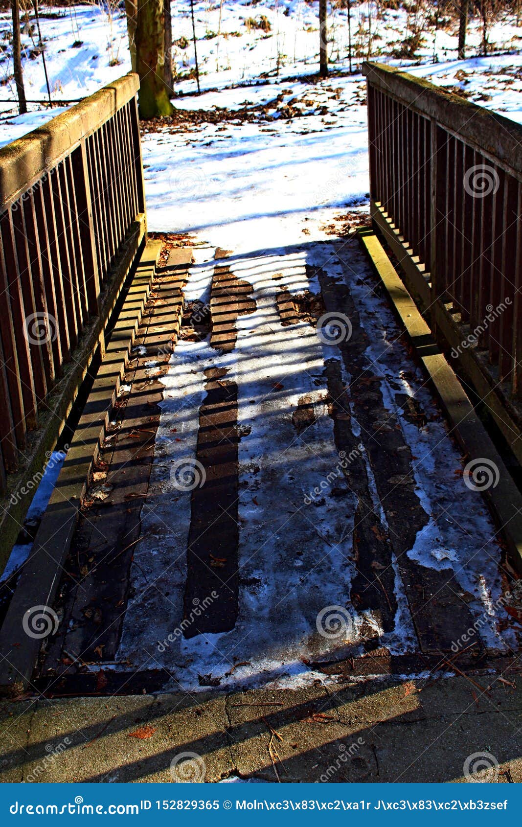 Old Wooden Footbridge for Tourist Stock Image - Image of wooden, nature ...