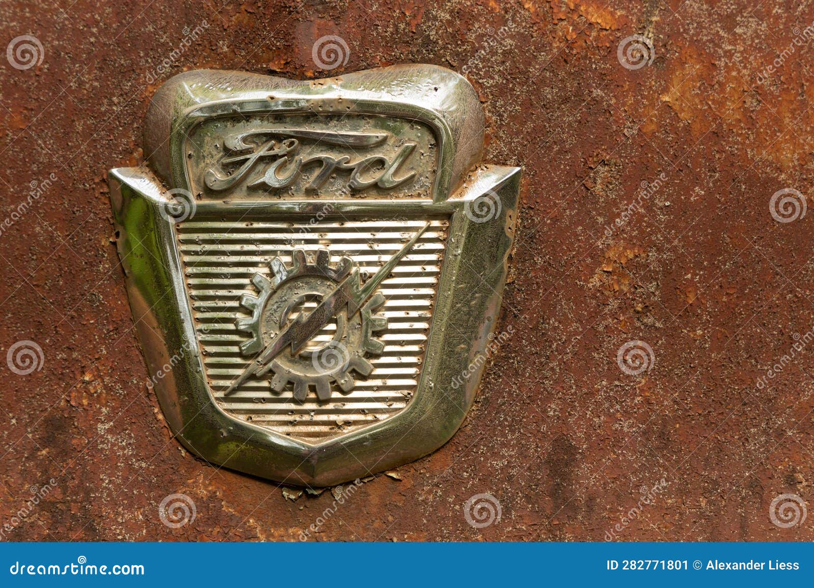 Old Ford Sign on a Wrecked Car Editorial Photo - Image of abandoned ...