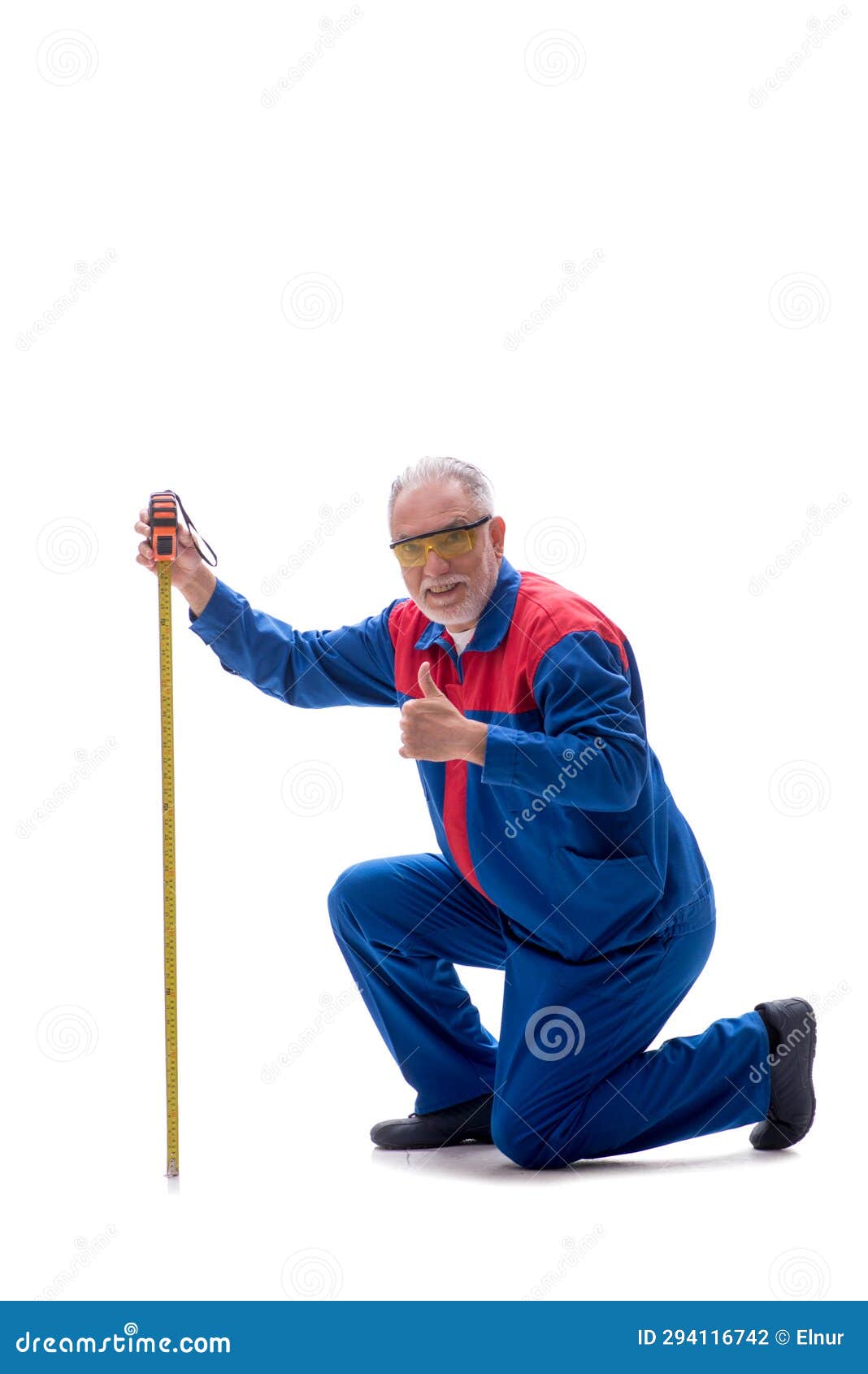 Old Foreman Isolated on White Stock Photo - Image of background ...