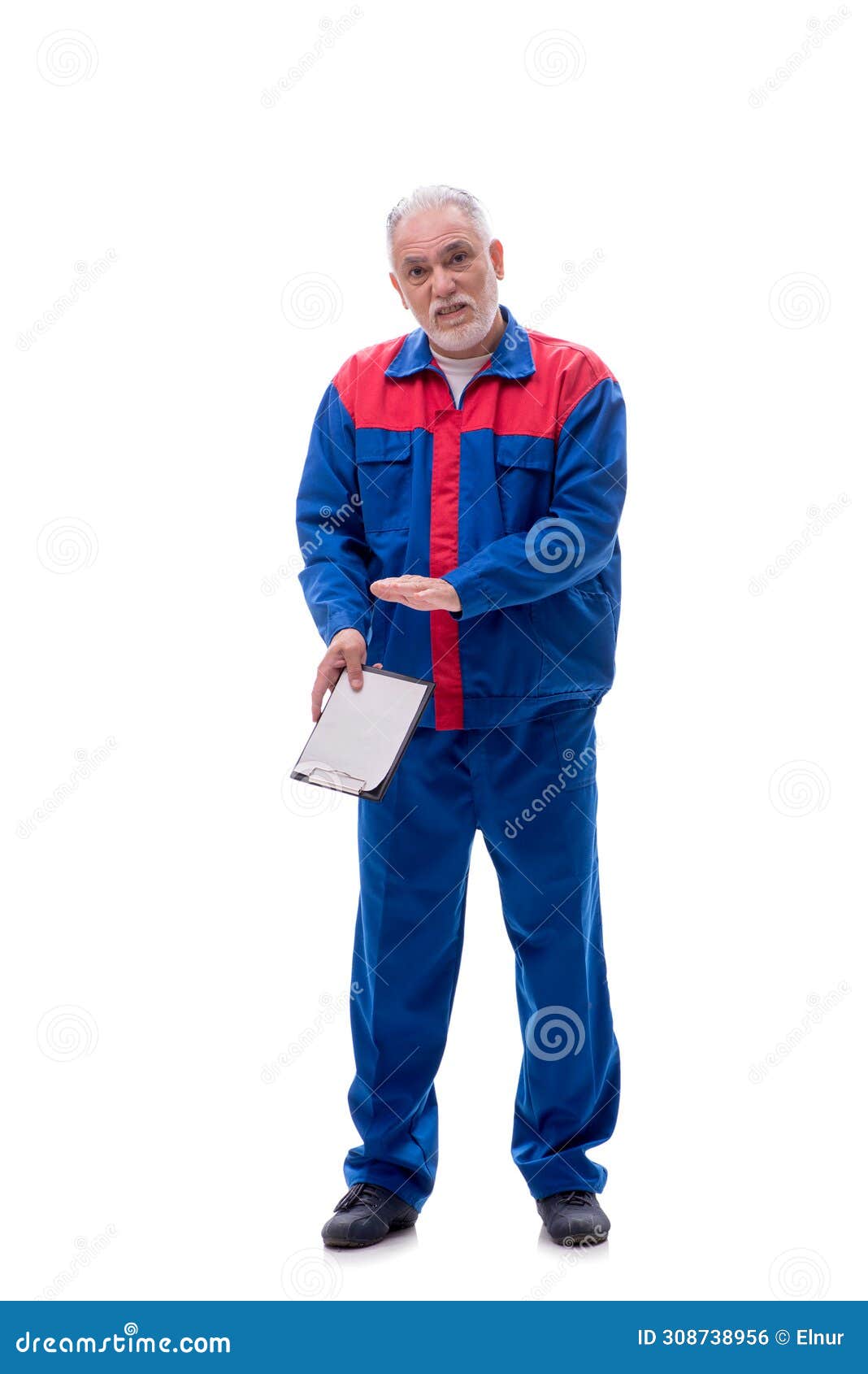 Old Foreman Isolated on White Stock Photo - Image of writing, foreman ...