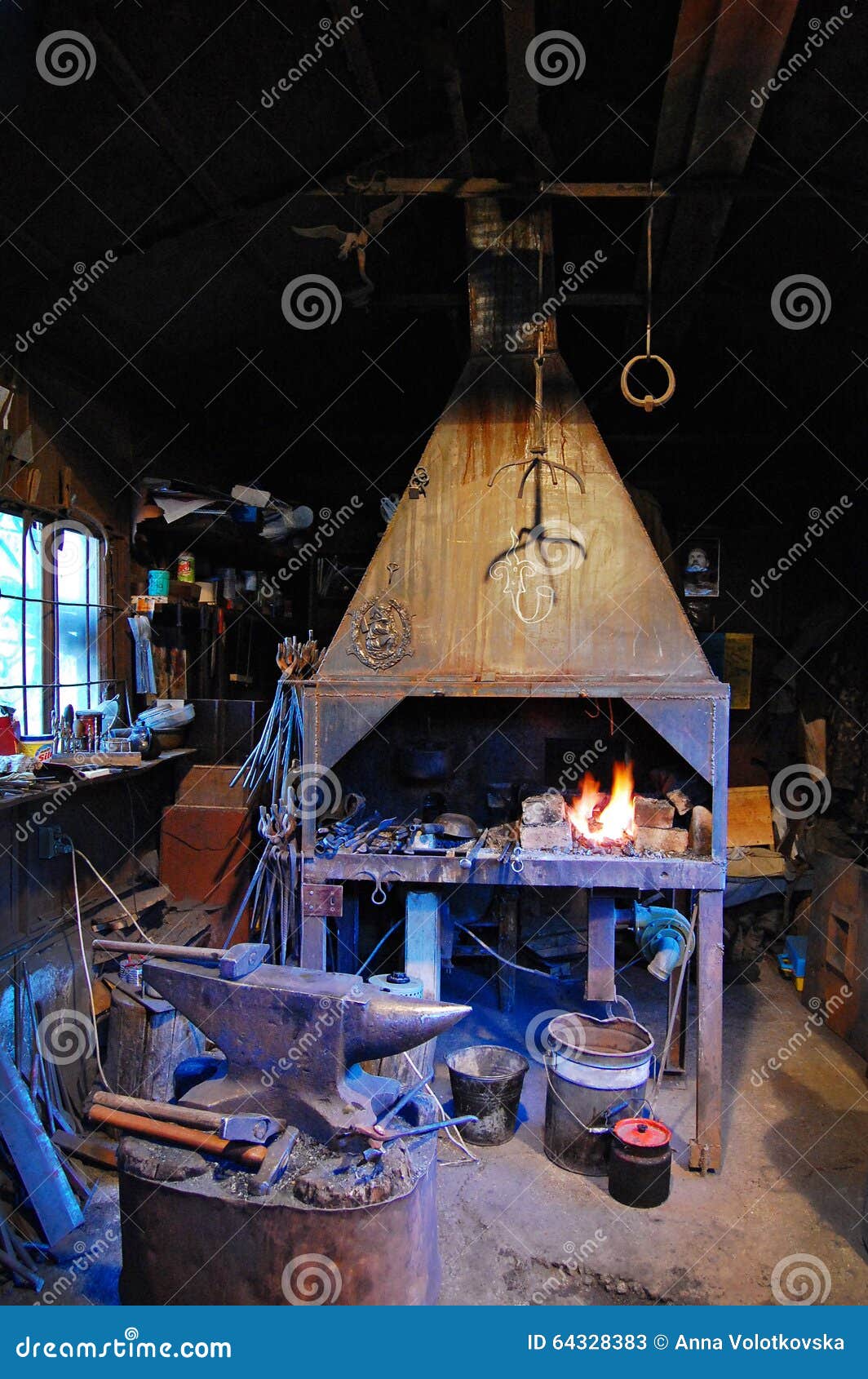 Old Forge. Forge in the Middle Ages Stock Image - Image of anvil ...