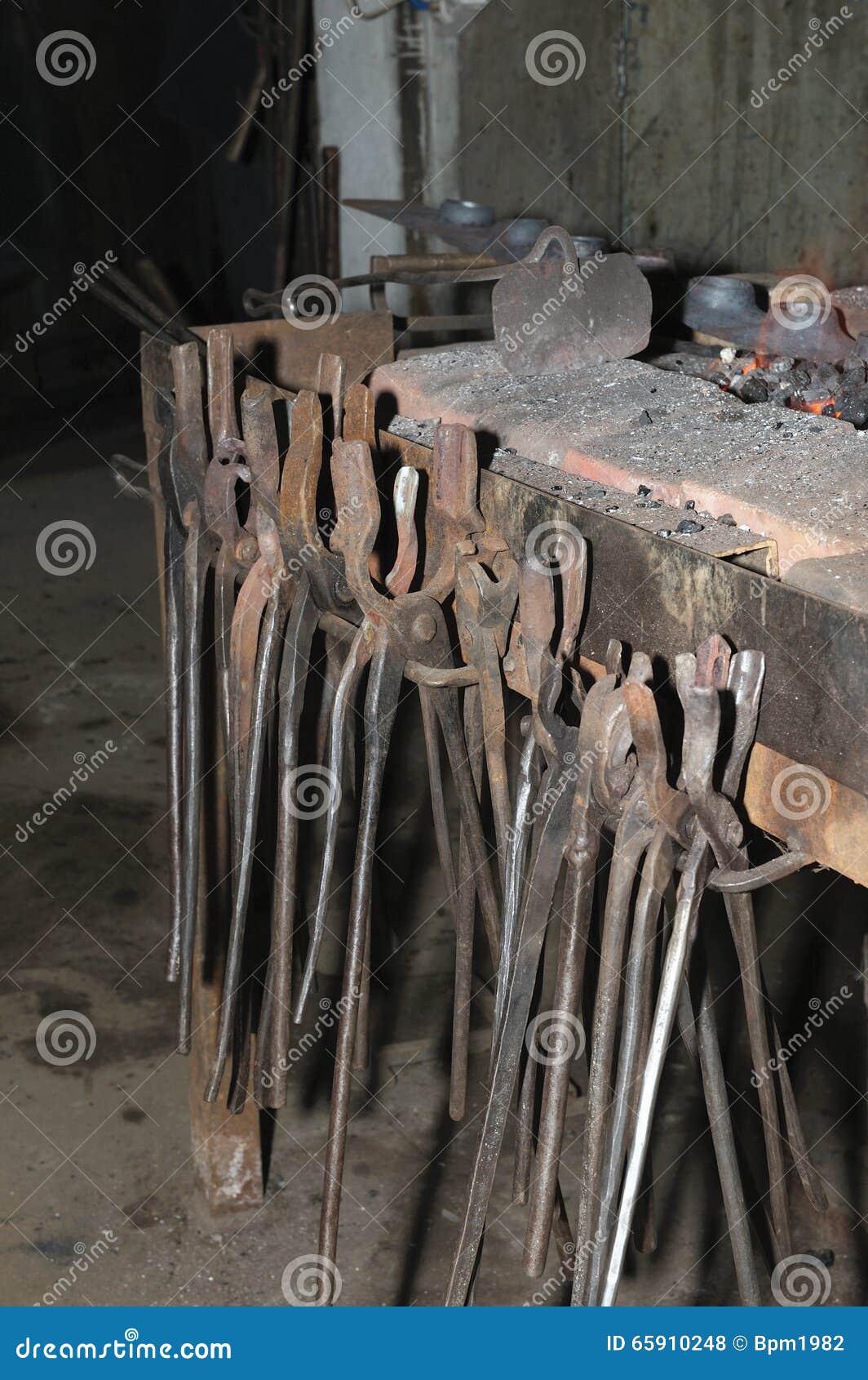 Old forge tools stock photo. Image of handwork, coal - 65910248