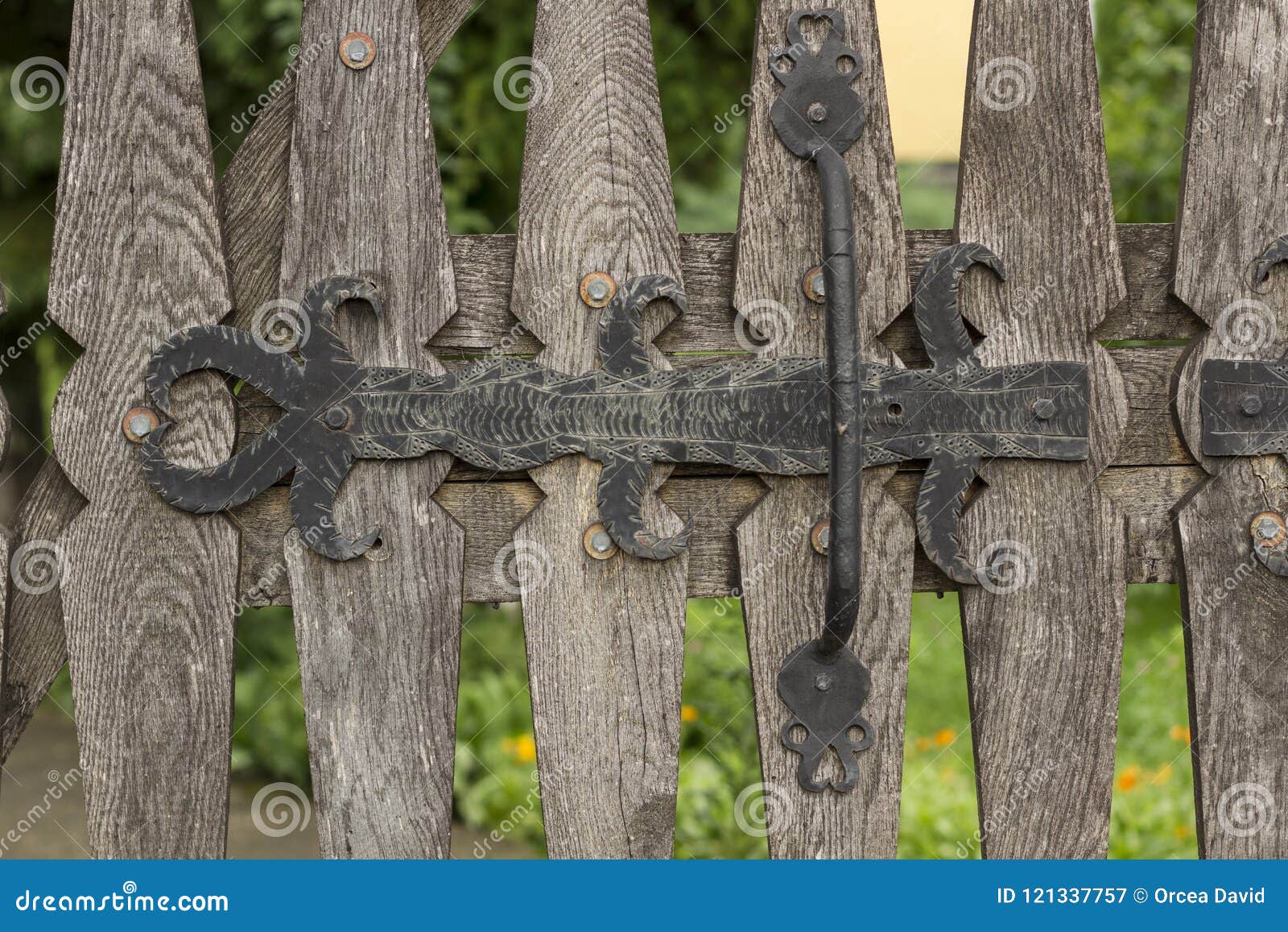 Forged Iron Hinge stock image. Image of architecture - 121337757
