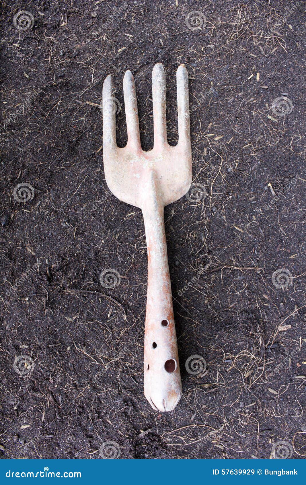 Old fork on soil stock image. Image of fork, used, garden - 57639929