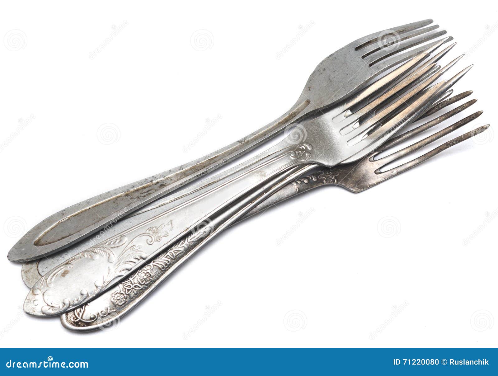 Old forks isolated stock photo. Image of kitchen, silver - 71220080