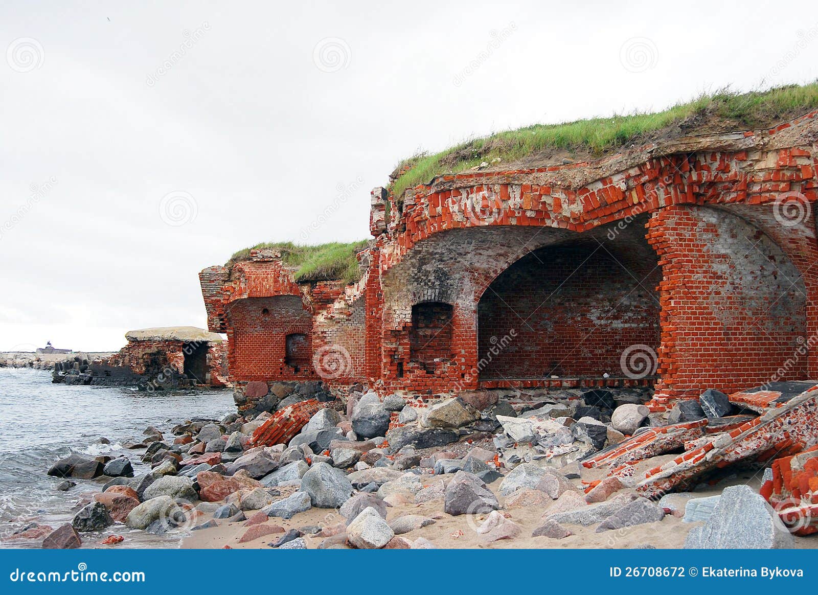Old fort in Baltiysk stock photo. Image of region, brick - 26708672