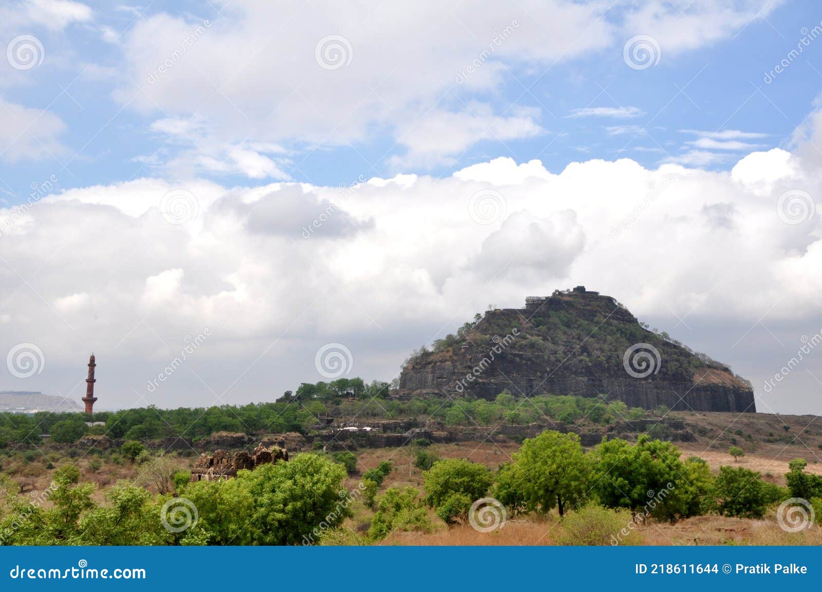 An Old Fort Located on the Top of the Mountain Stock Photo - Image of ...
