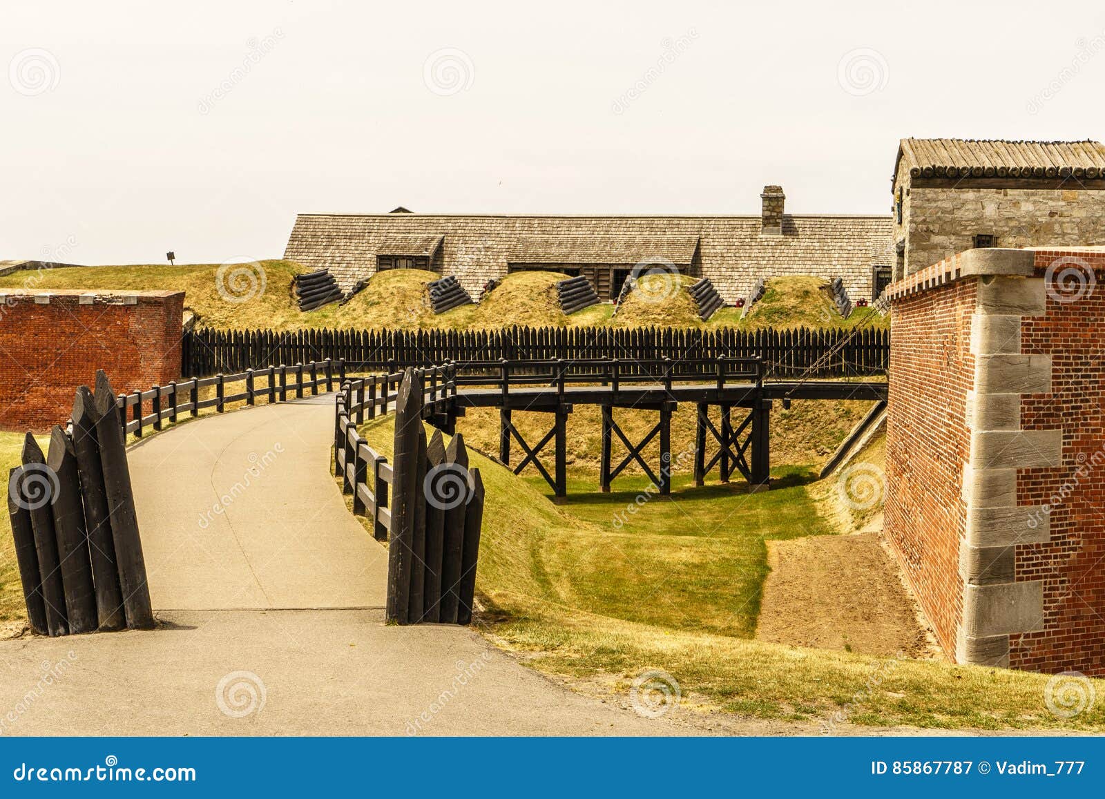 Old Fort Niagara stock image. Image of brick, crossing - 85867787