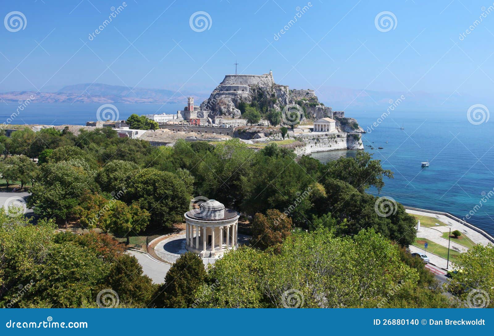The Old Fortress in Corfu, Greece Stock Photo - Image of fort, aegean ...