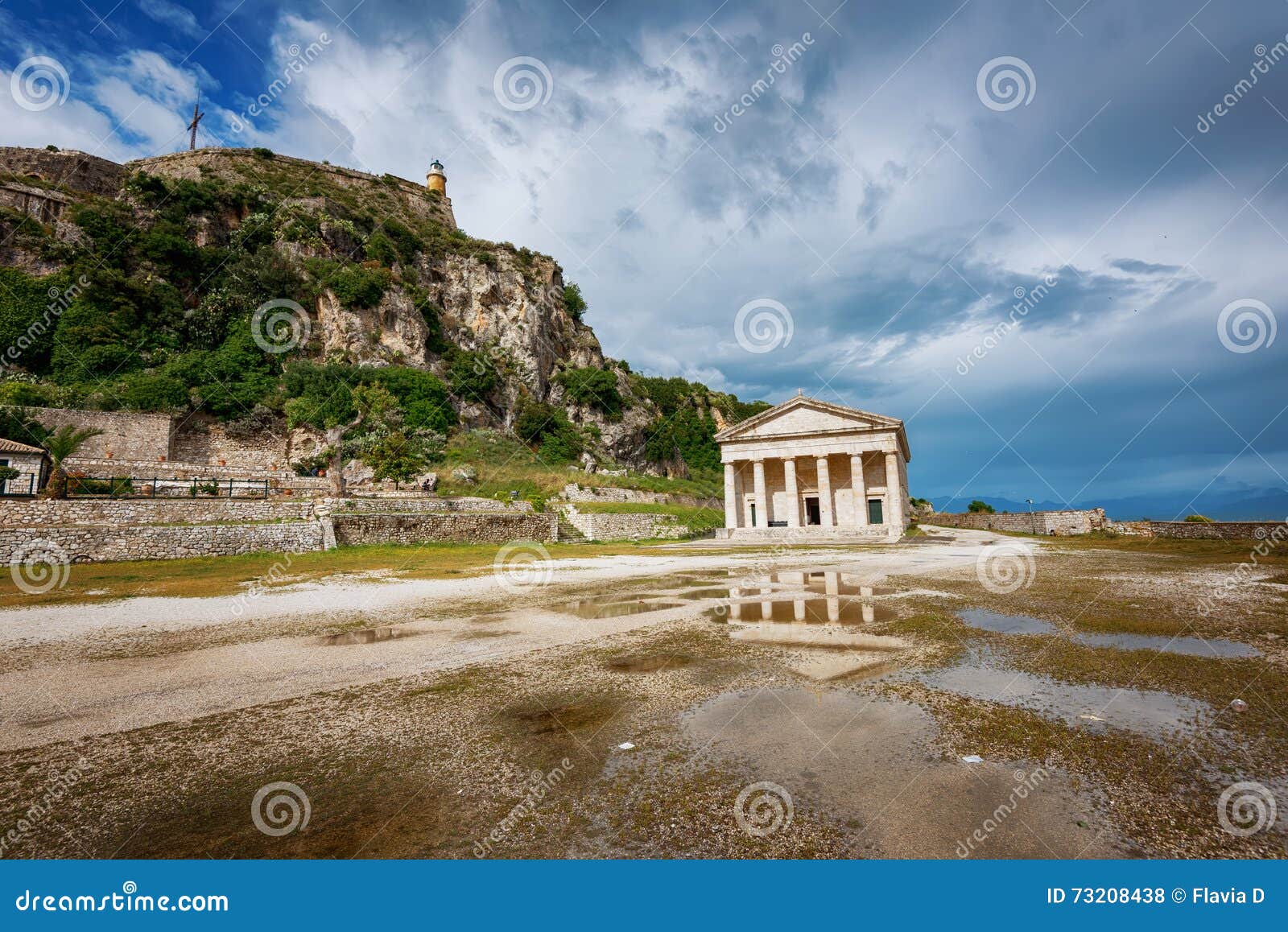 The Old Fortress, Corfu Island, Greece Stock Photo - Image of beautiful ...