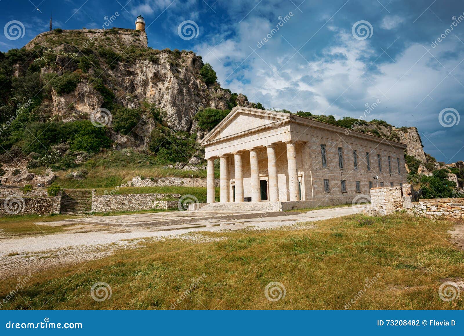 The Old Fortress, Corfu Island, Greece Stock Photo - Image of stone ...