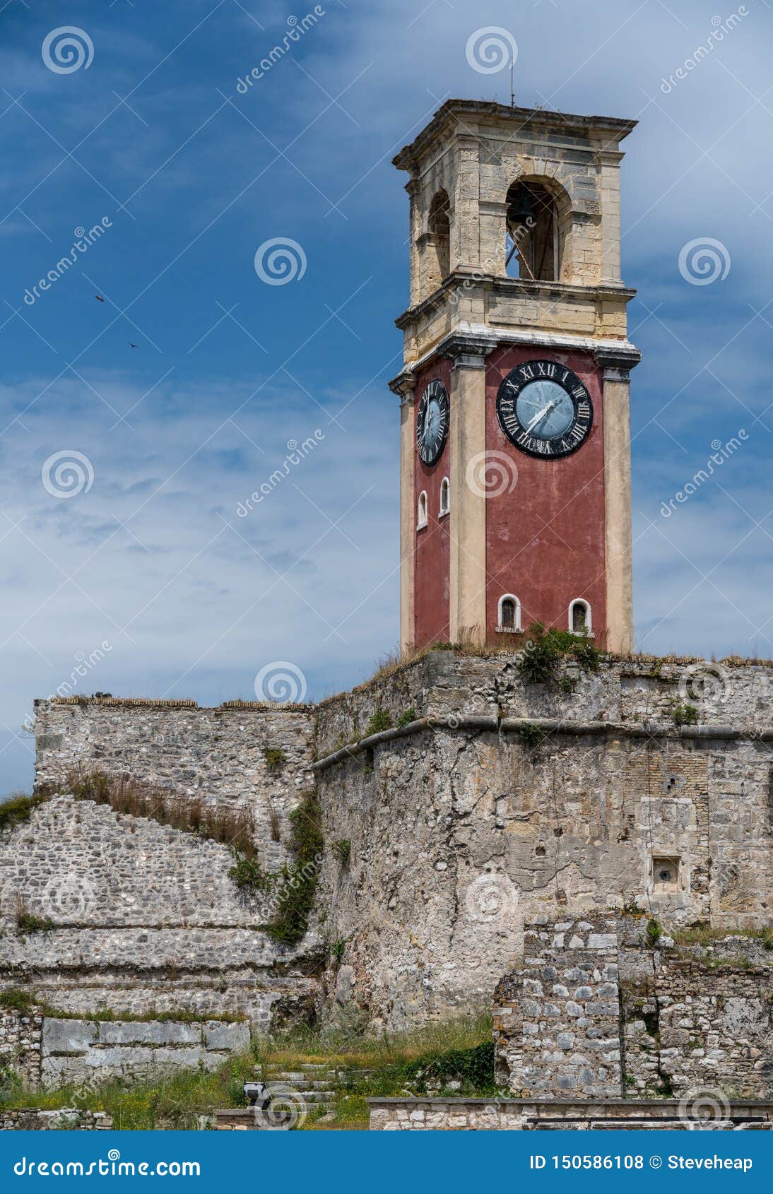 Old Fortress of Corfu on Promontory by Old Town Stock Photo - Image of ...