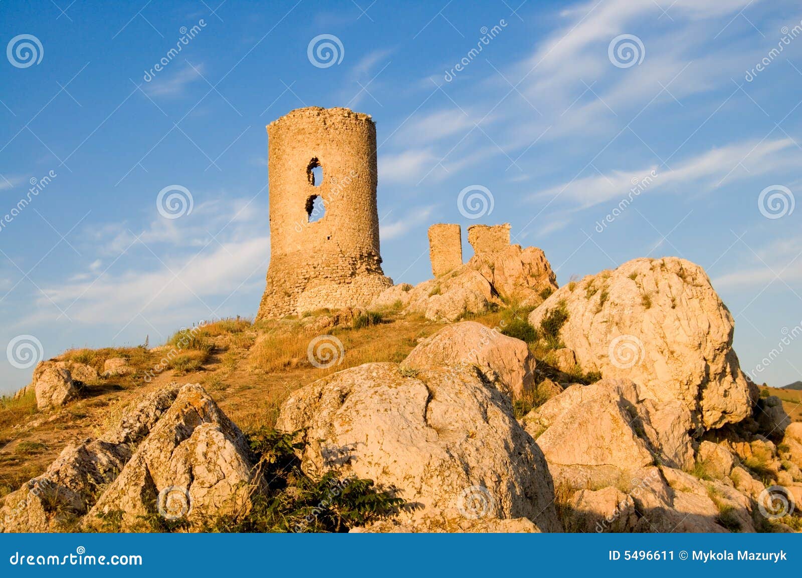 Old fortress in Crimea stock image. Image of remains, balaclava - 5496611
