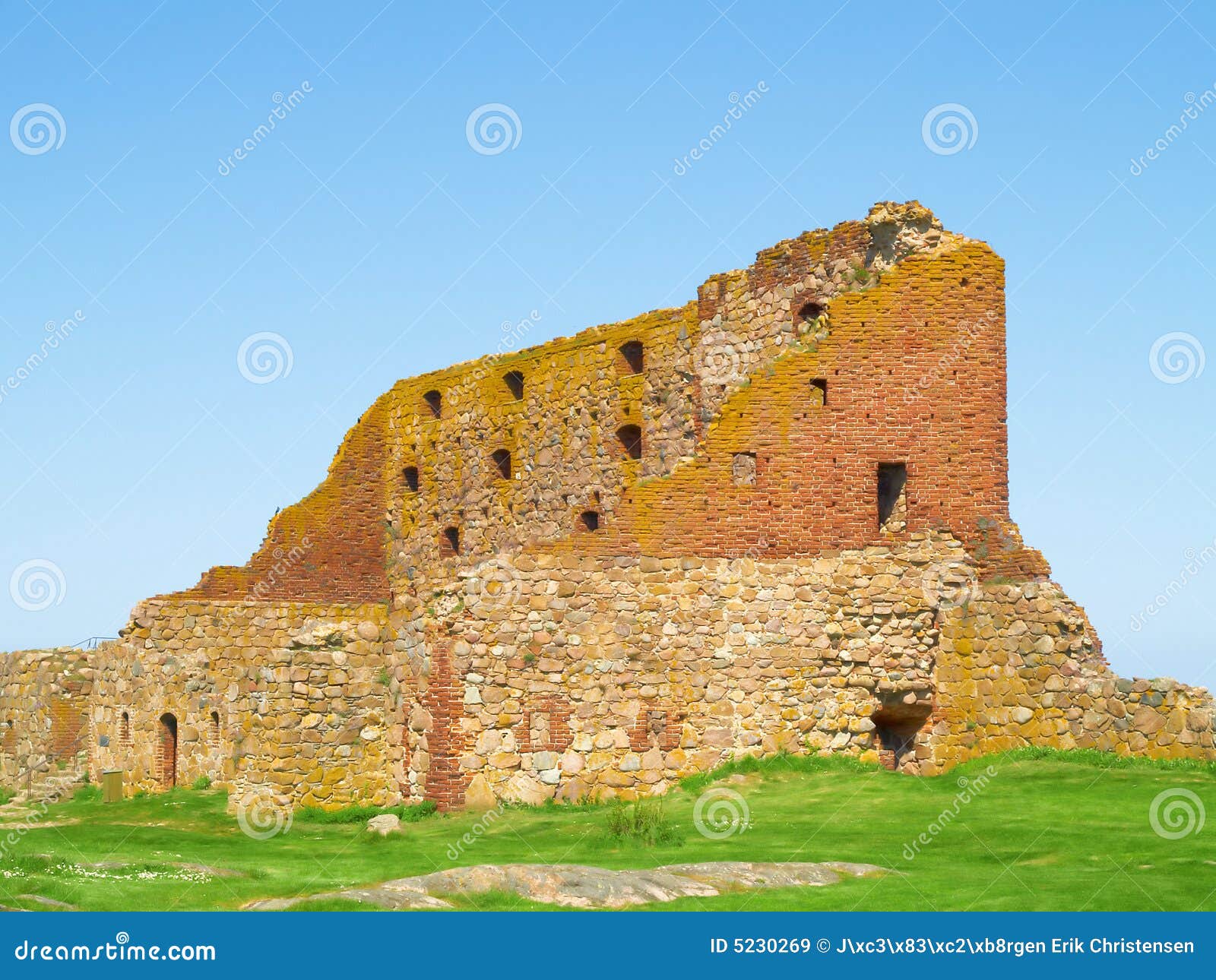 Old Fortress Hammershus, Bornholm, Denmark Stock Image - Image of ...