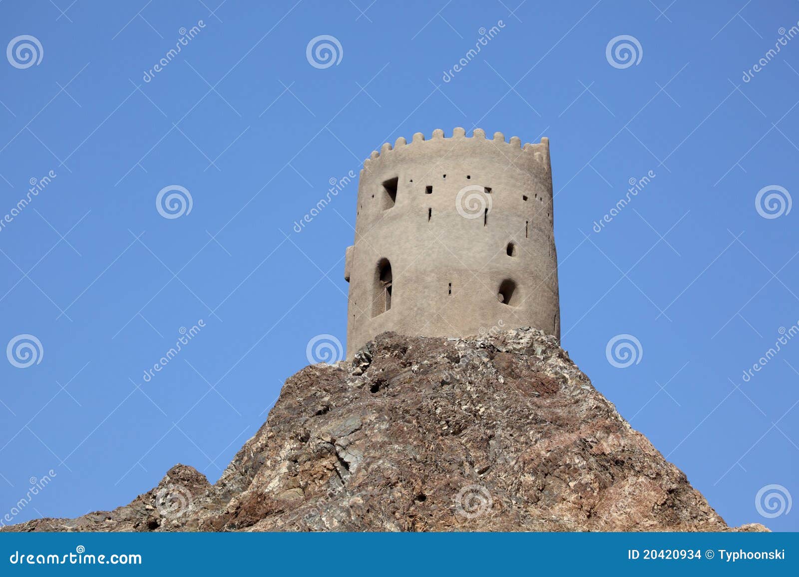 Old Fortress in Muscat, Oman Stock Photo - Image of landmark, middle ...