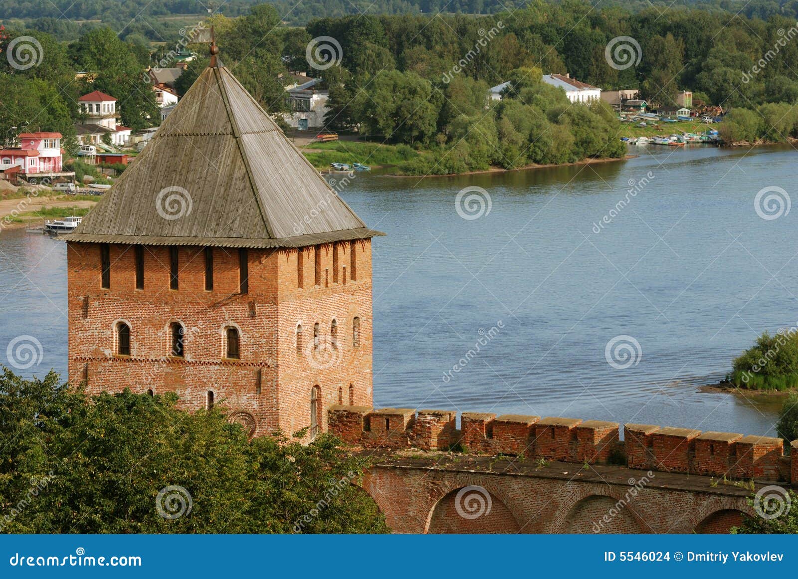 Old Fortress in Velikiy Novgorod Stock Photo - Image of brick, travel ...