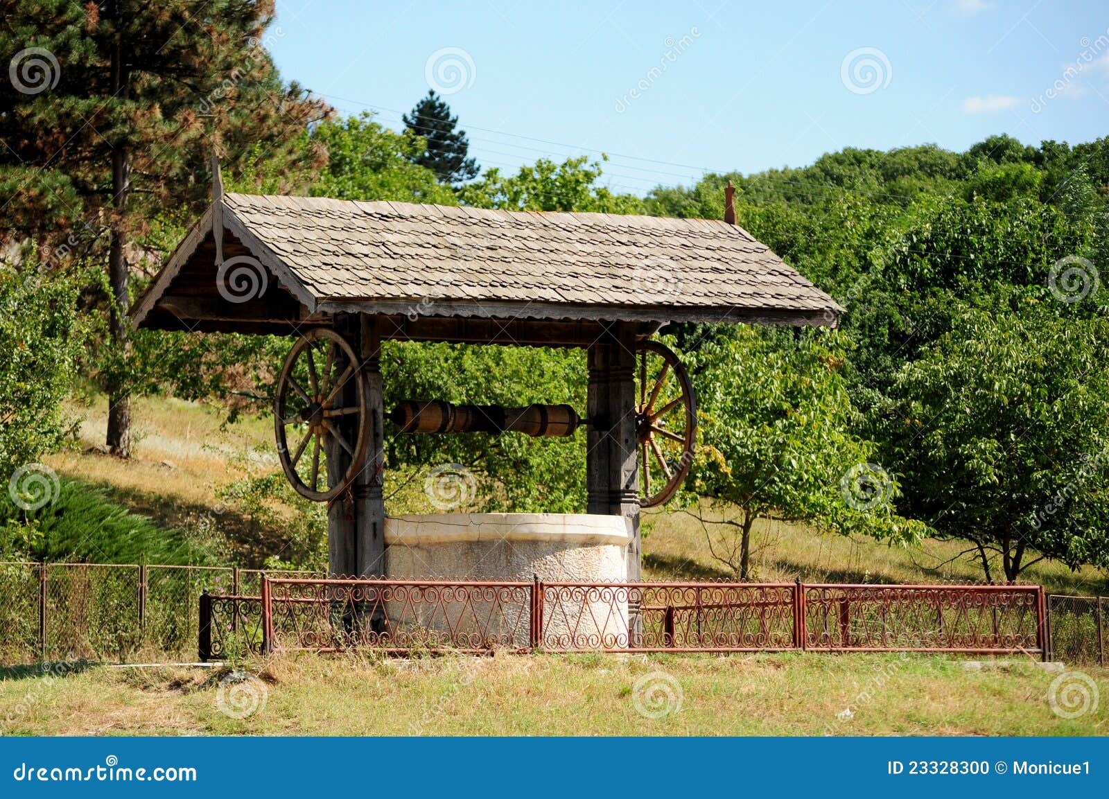 Old Fountain stock photo. Image of wheel, rural, water - 23328300