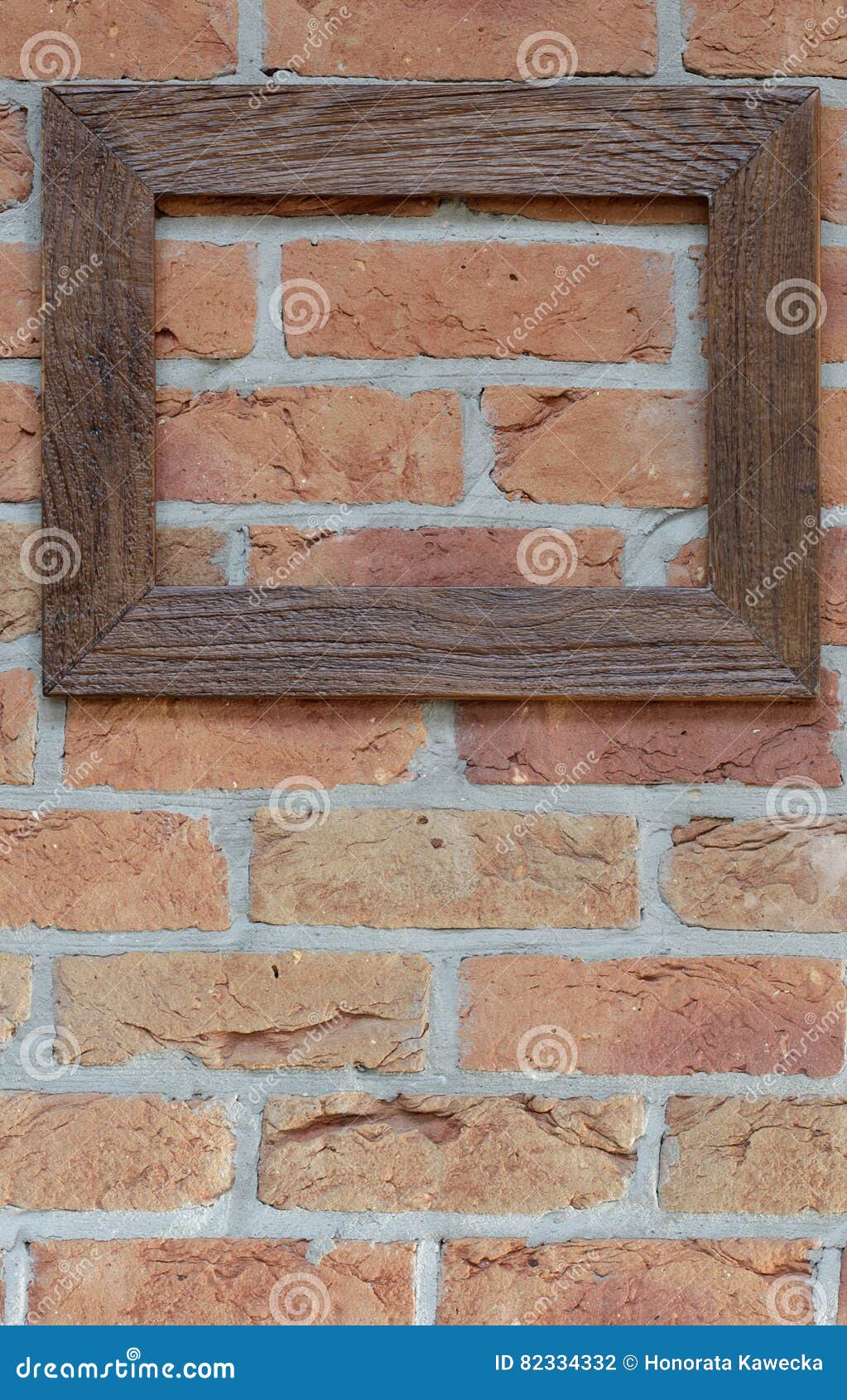 Old frame on brick wall stock photo. Image of creative - 82334332
