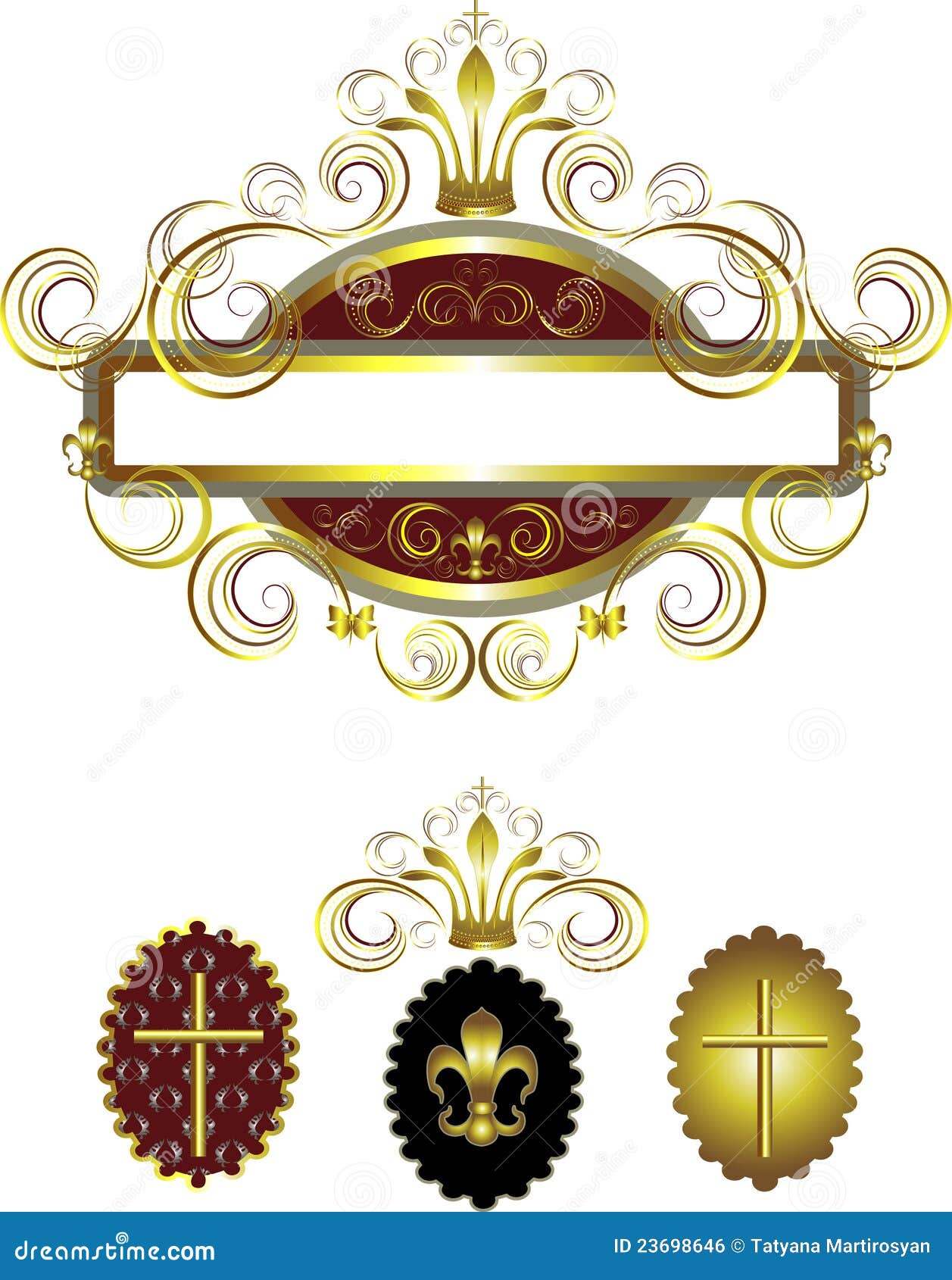 Cross With Crown Of Thorns Vector Illustration | CartoonDealer.com #689172