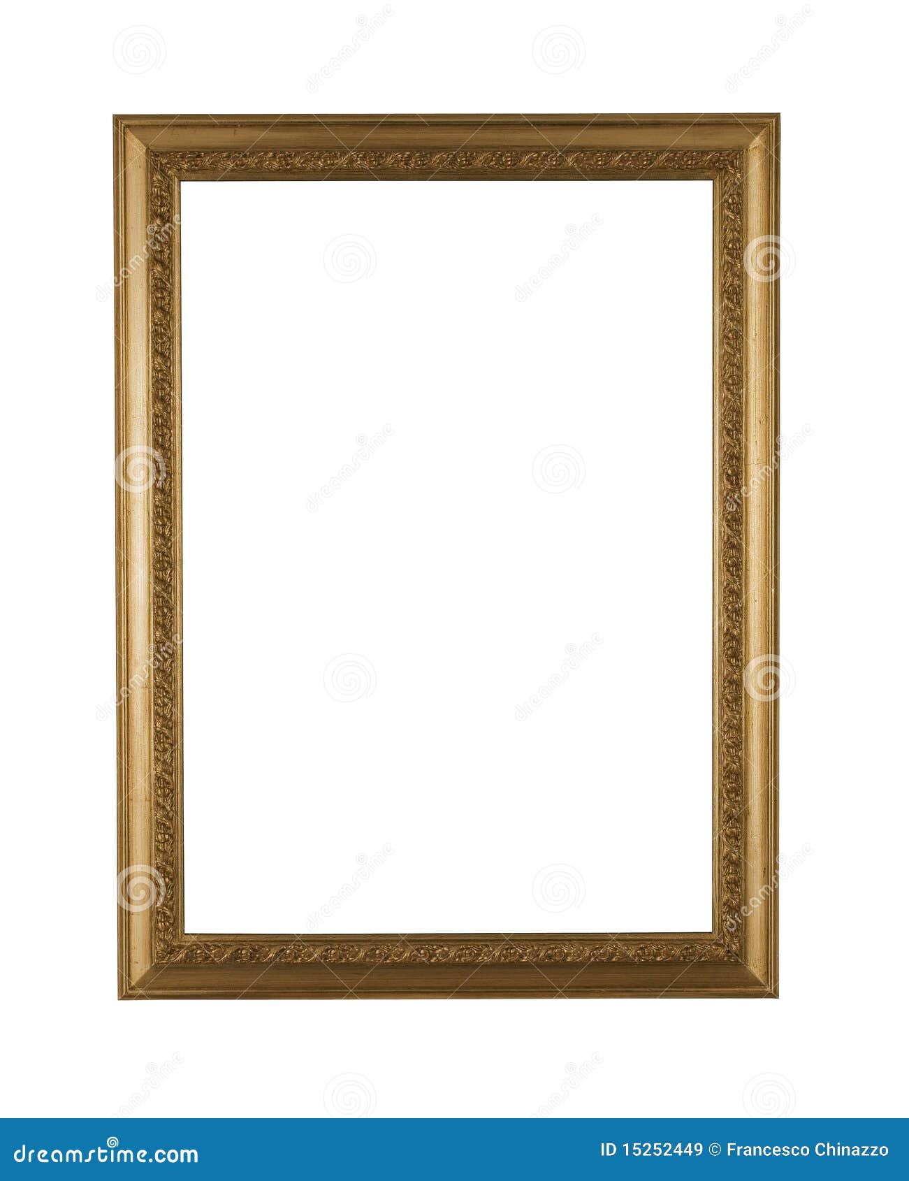 Old Frame with Path on White Stock Image - Image of gold, ornate: 15252449
