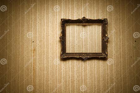 Old frame on retro wall stock photo. Image of creativity - 16635068