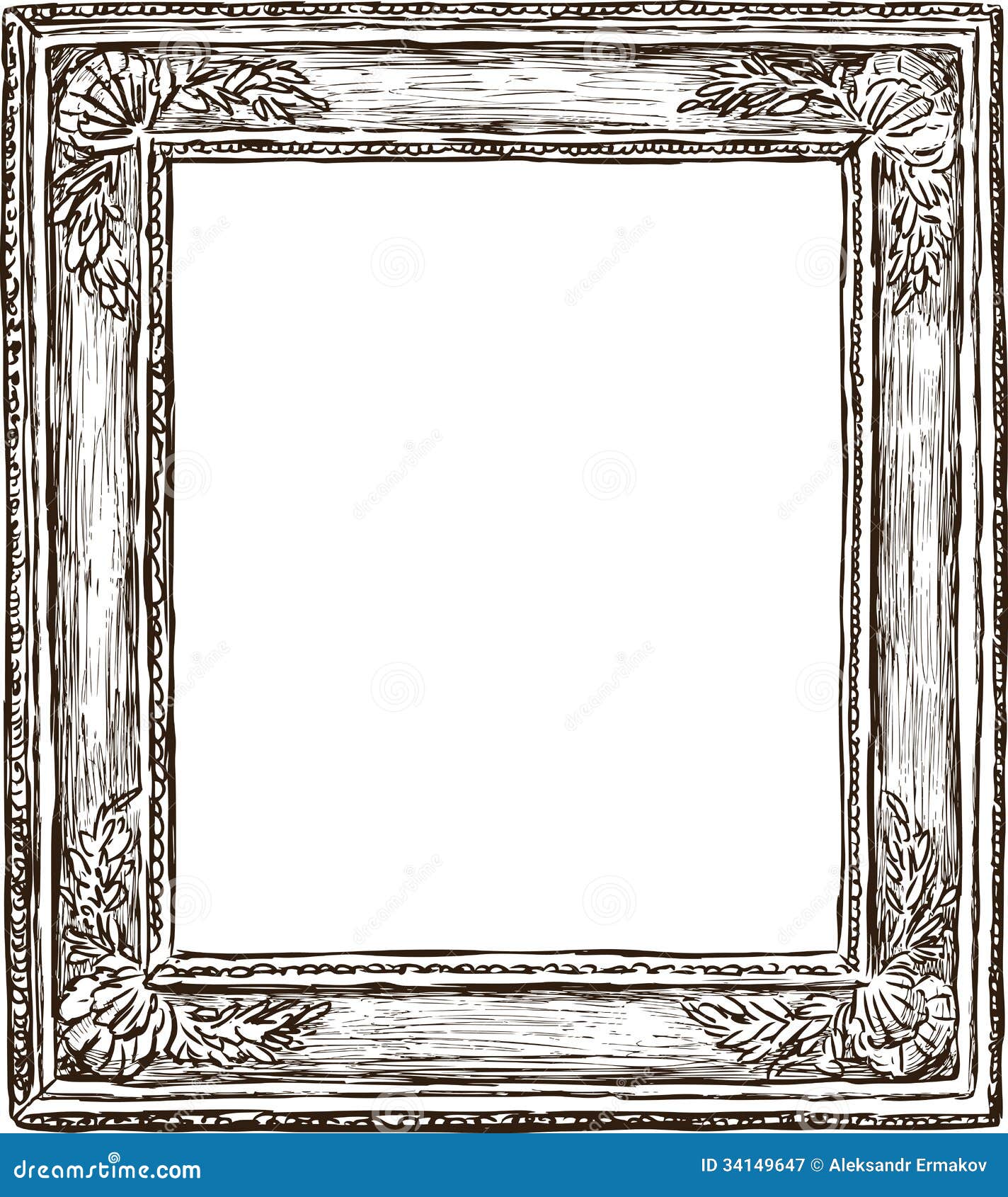 Old frame stock vector. Illustration of vintage, ornate - 34149647