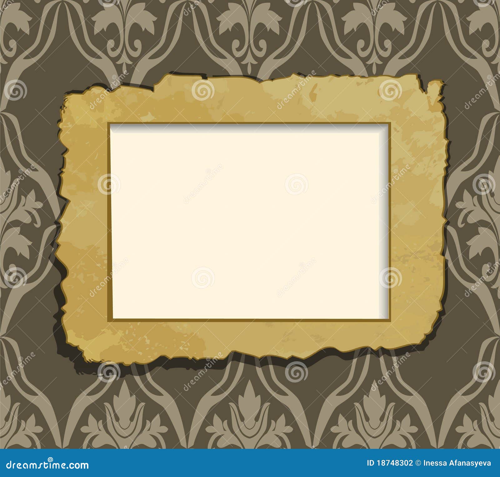 Old Frame On Vintage Background. Eps10 Stock Vector - Illustration of ...