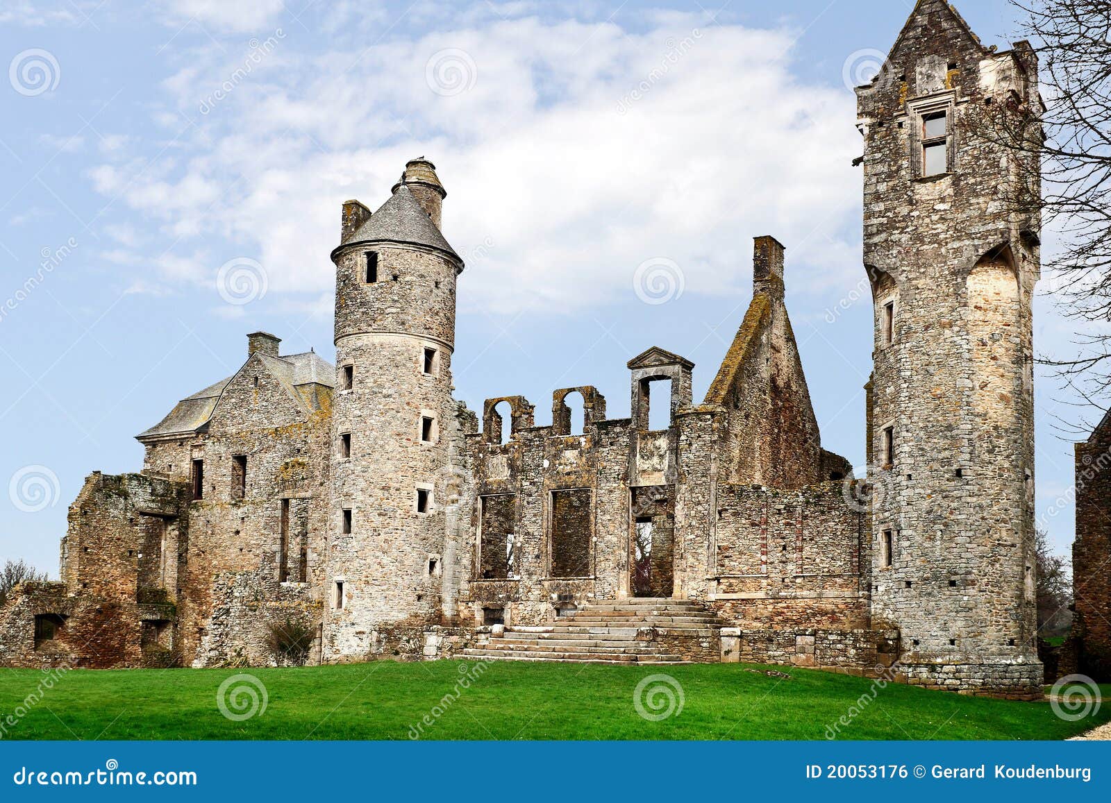 Old France Castle Chateau in Normandy Stock Photo - Image of heritage ...