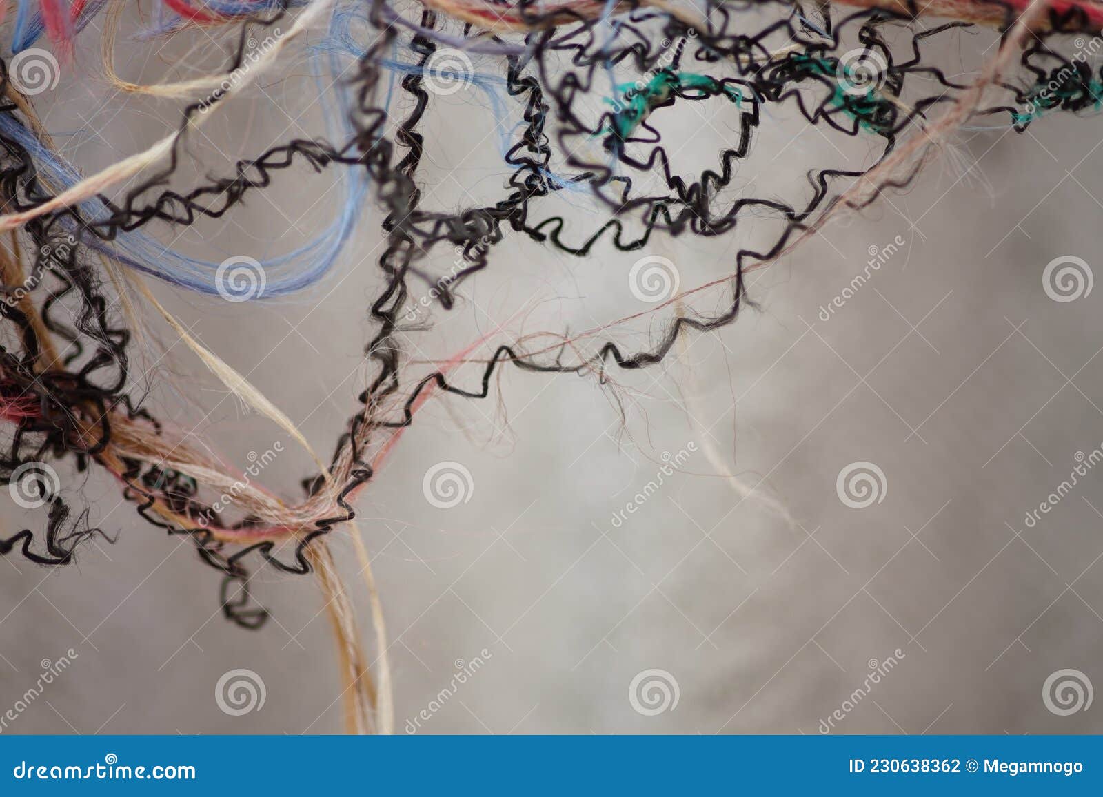 Old Frayed Rope with Many Threads Hanging Stock Photo - Image of damage ...