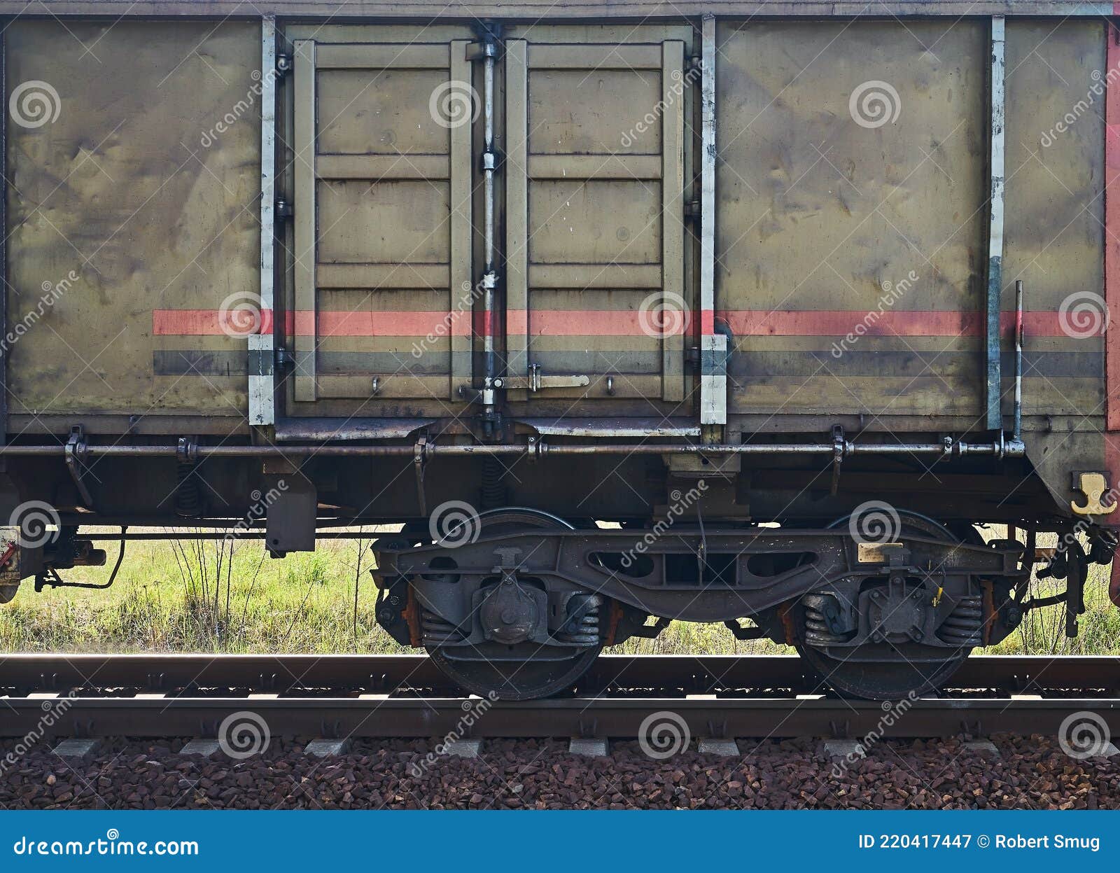 Old Freight Railway Wagon with Doors Stock Image - Image of railway ...