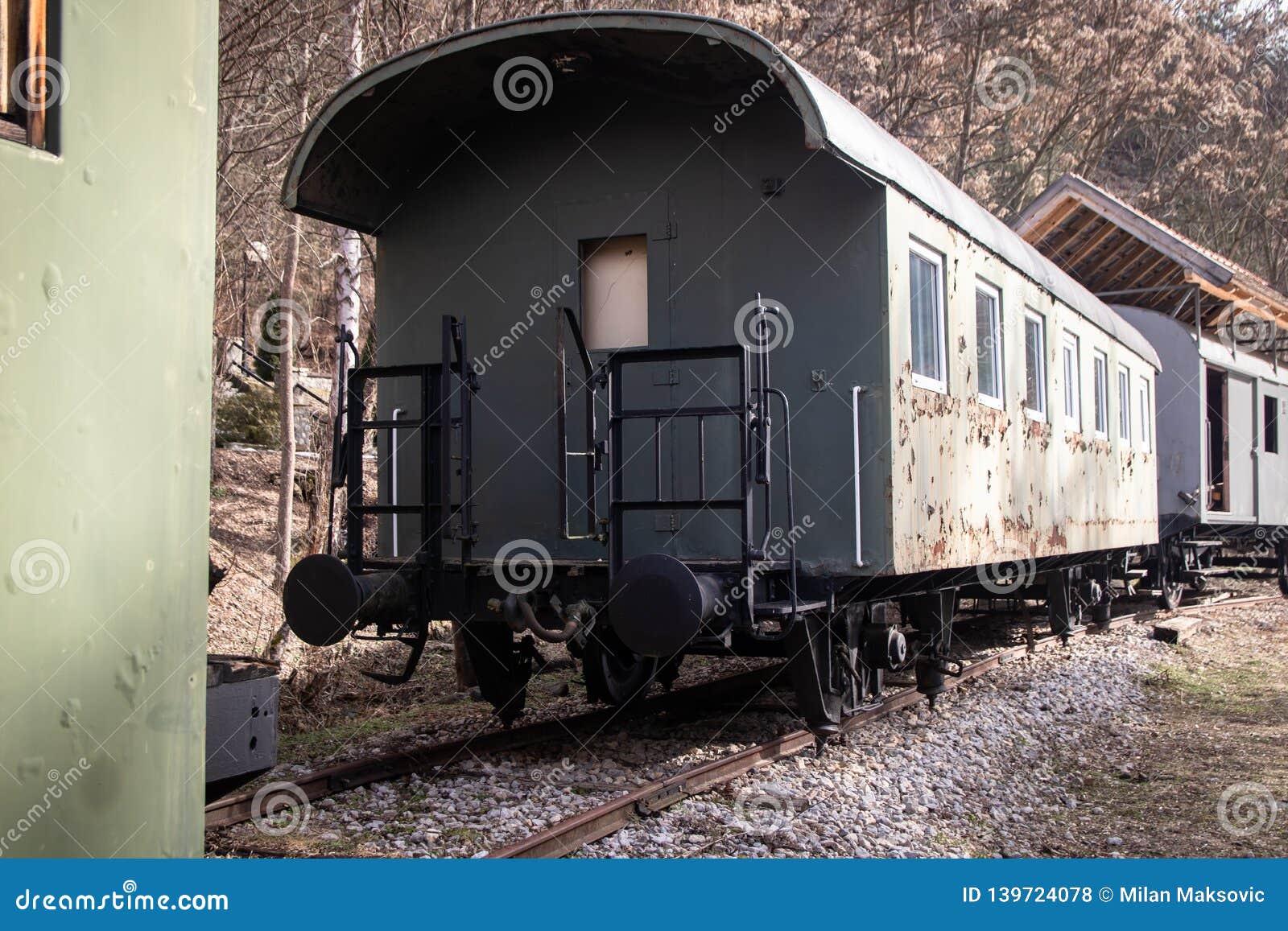 Old Freight Train Containers Stock Photo - Image of rusty, nature ...
