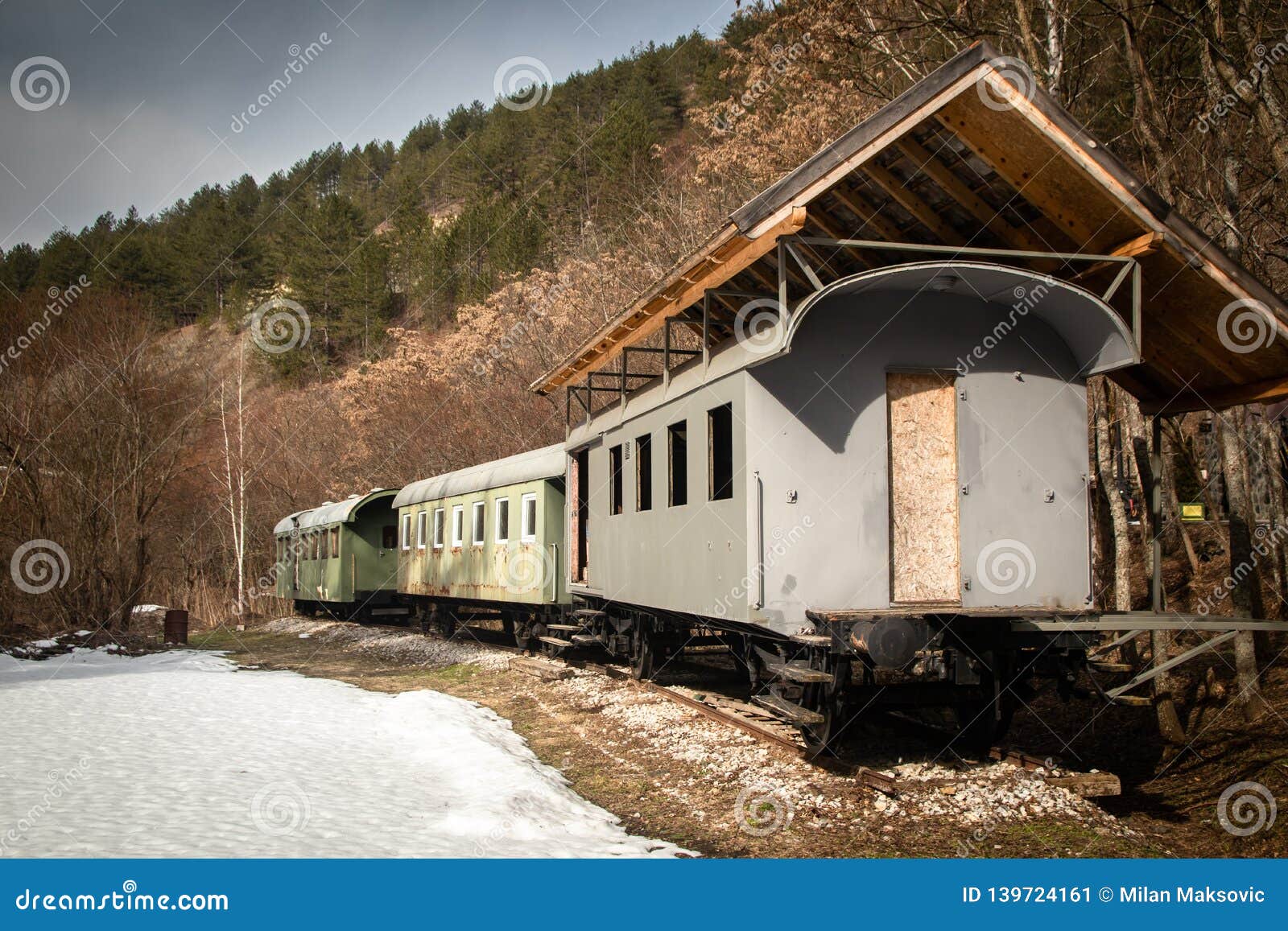 Old Freight Train Containers Stock Image - Image of landscape ...