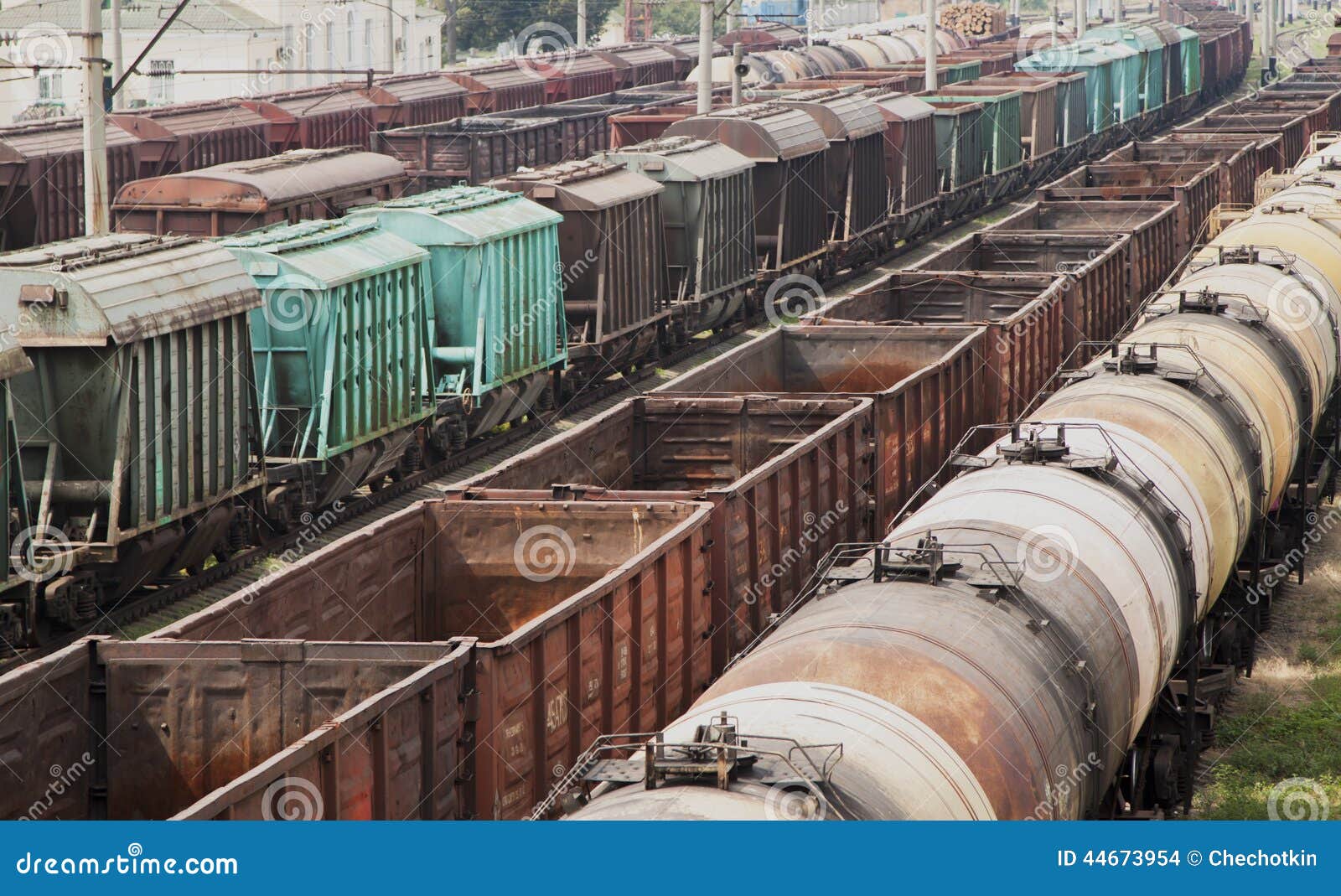 Old freight trains stock photo. Image of industry, transportation ...
